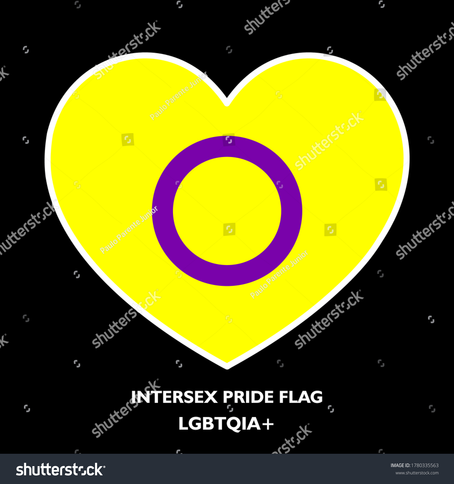Vector Lgbt Intersex Pride Flag Stock Vector Royalty Free 1780335563