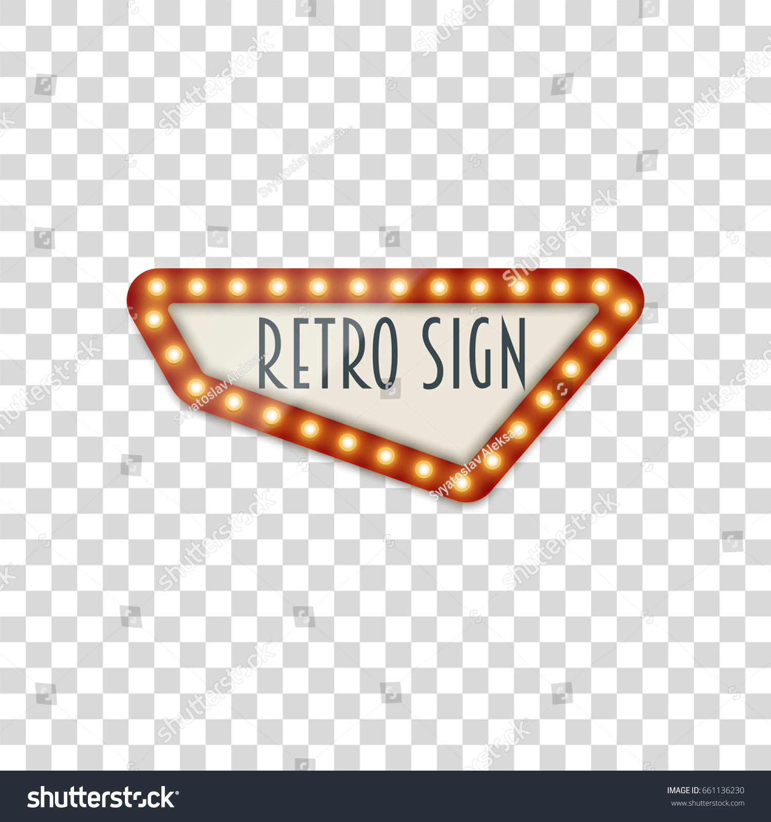 Vector Light Realistic Signage Template Stock Vector (Royalty Free ...