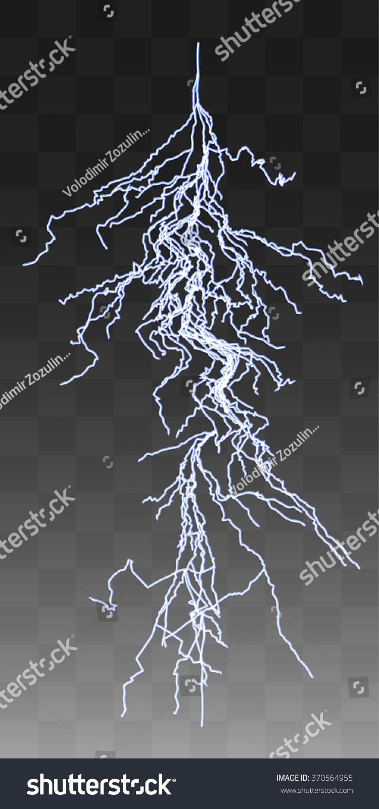 Vector Lightnings Thunderbolt On Transparent Stock Vector (Royalty Free ...