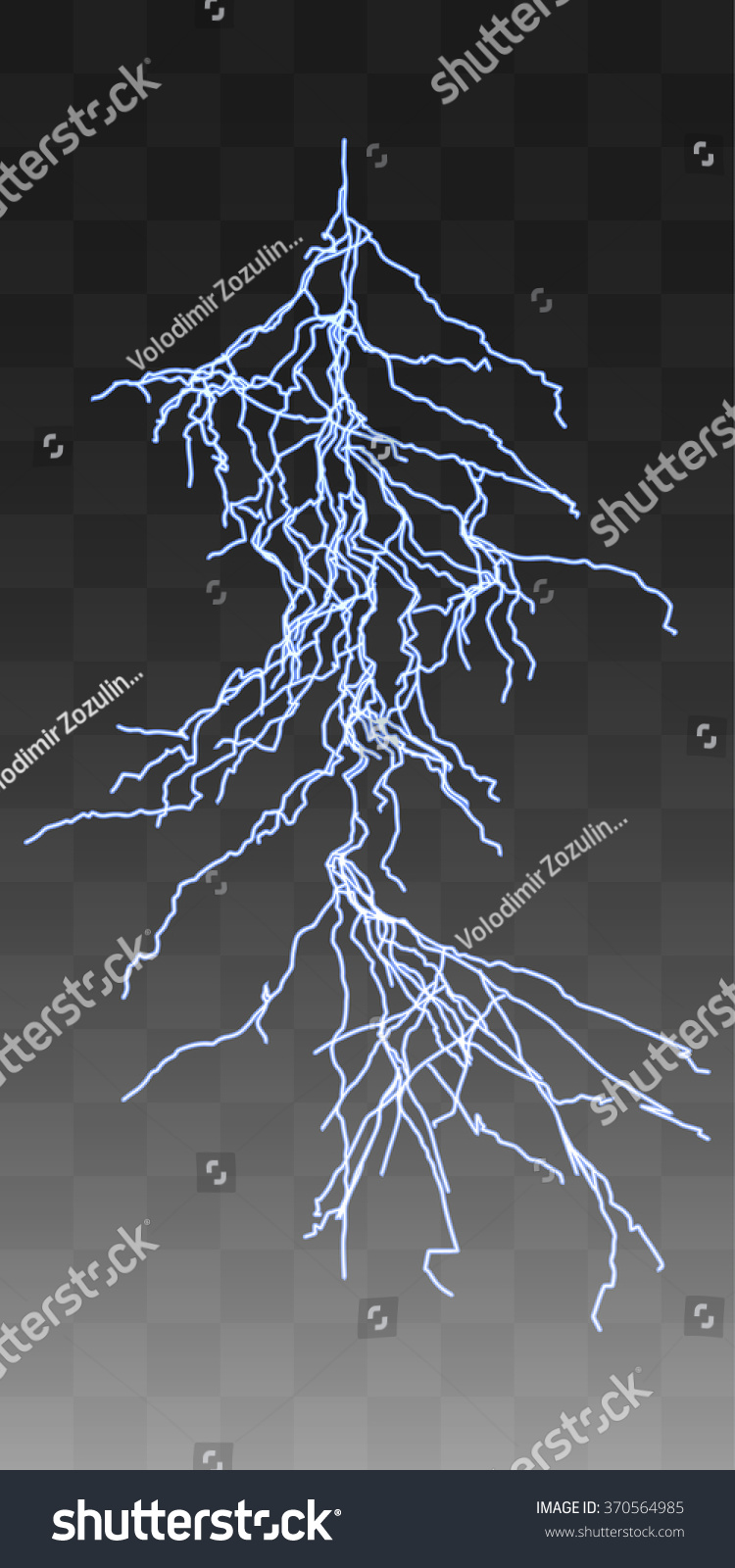 Vector Lightnings Thunderbolt On Transparent: เวกเตอร์สต็อก (ปลอดค่า ...