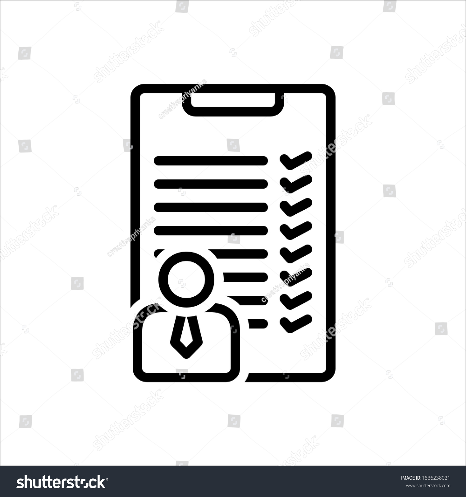 Vector Line Icon Criteria Stock Vector (Royalty Free) 1836238021