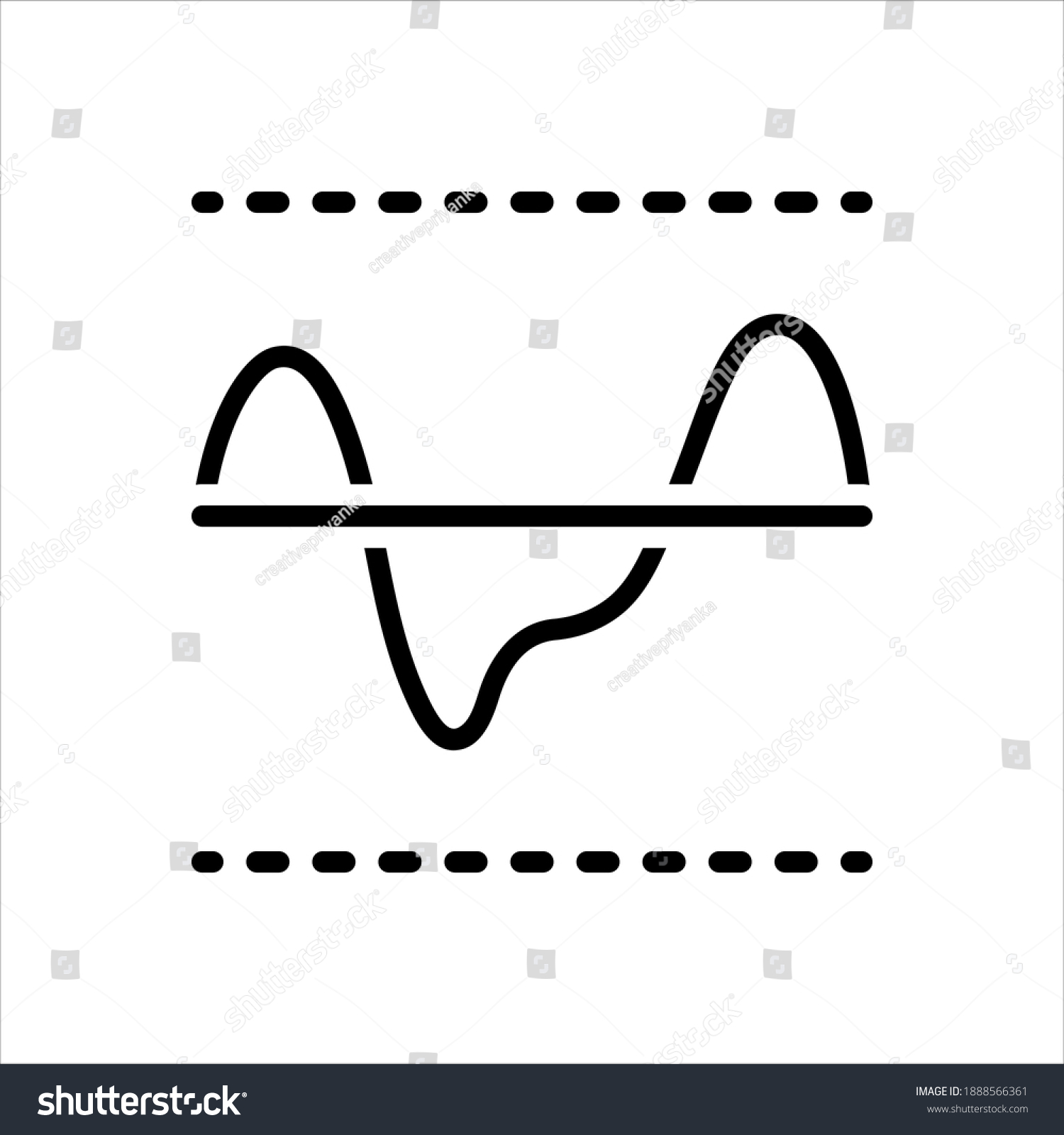 Vector Line Icon Threshold Stock Vector (Royalty Free) 1888566361 ...