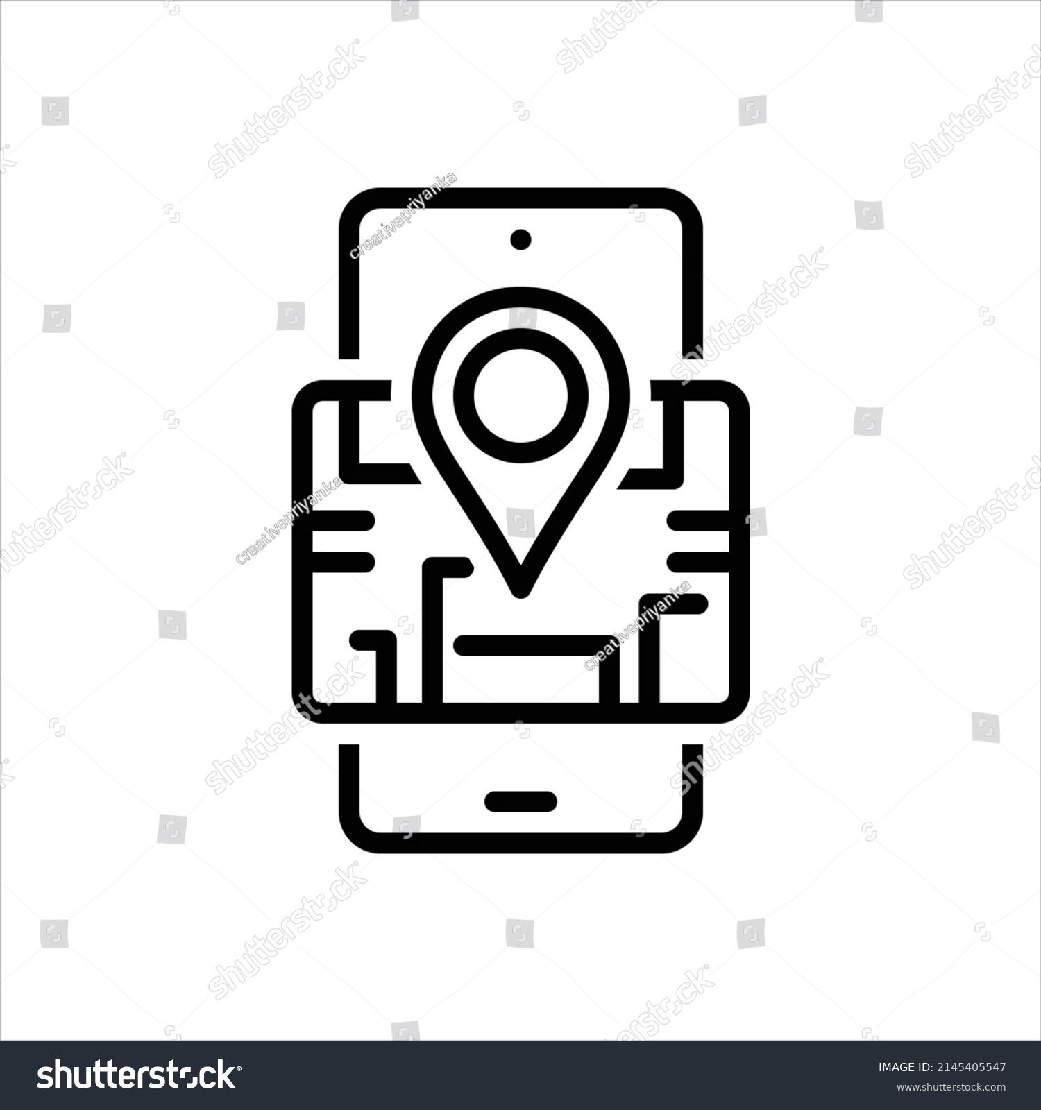 Vector Line Icon Venue Stock Vector (Royalty Free) 2145405547 ...