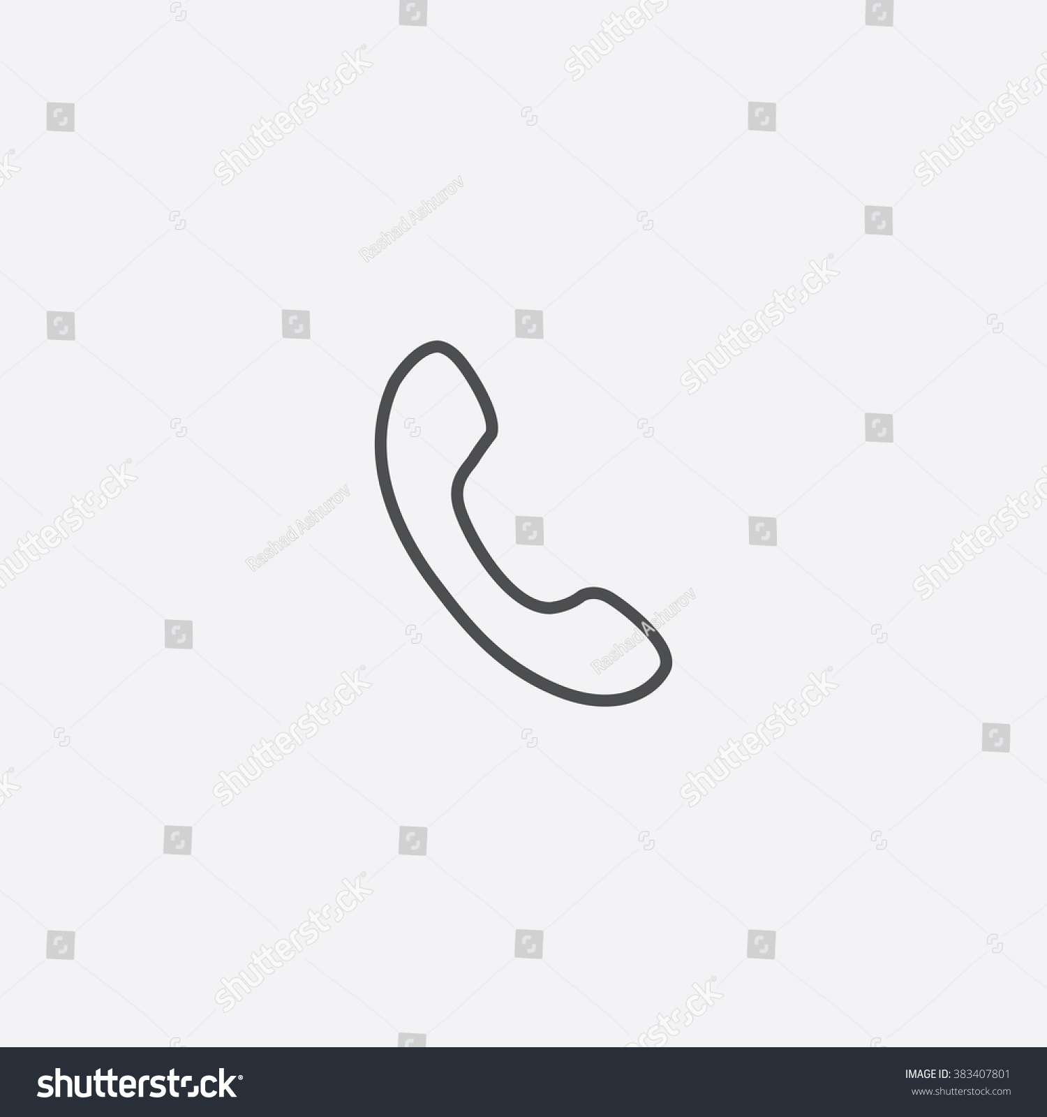 Vector Line Phone Icon Stock Vector (Royalty Free) 383407801 | Shutterstock