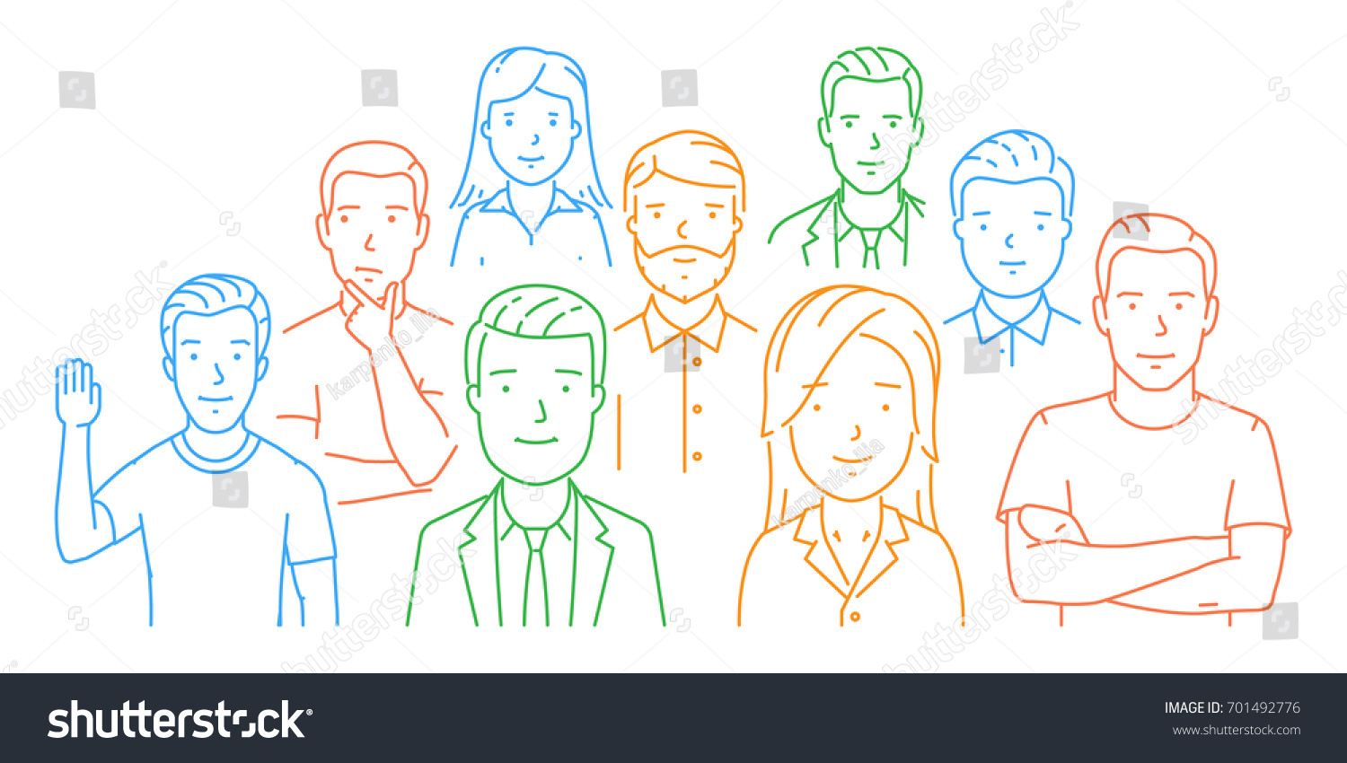 Vector Line Web Concept Our Team Stock Vector (Royalty Free) 701492776 ... Vector Line Web Concept Our Team Stock Vector (Royalty Free) 701492776 ...