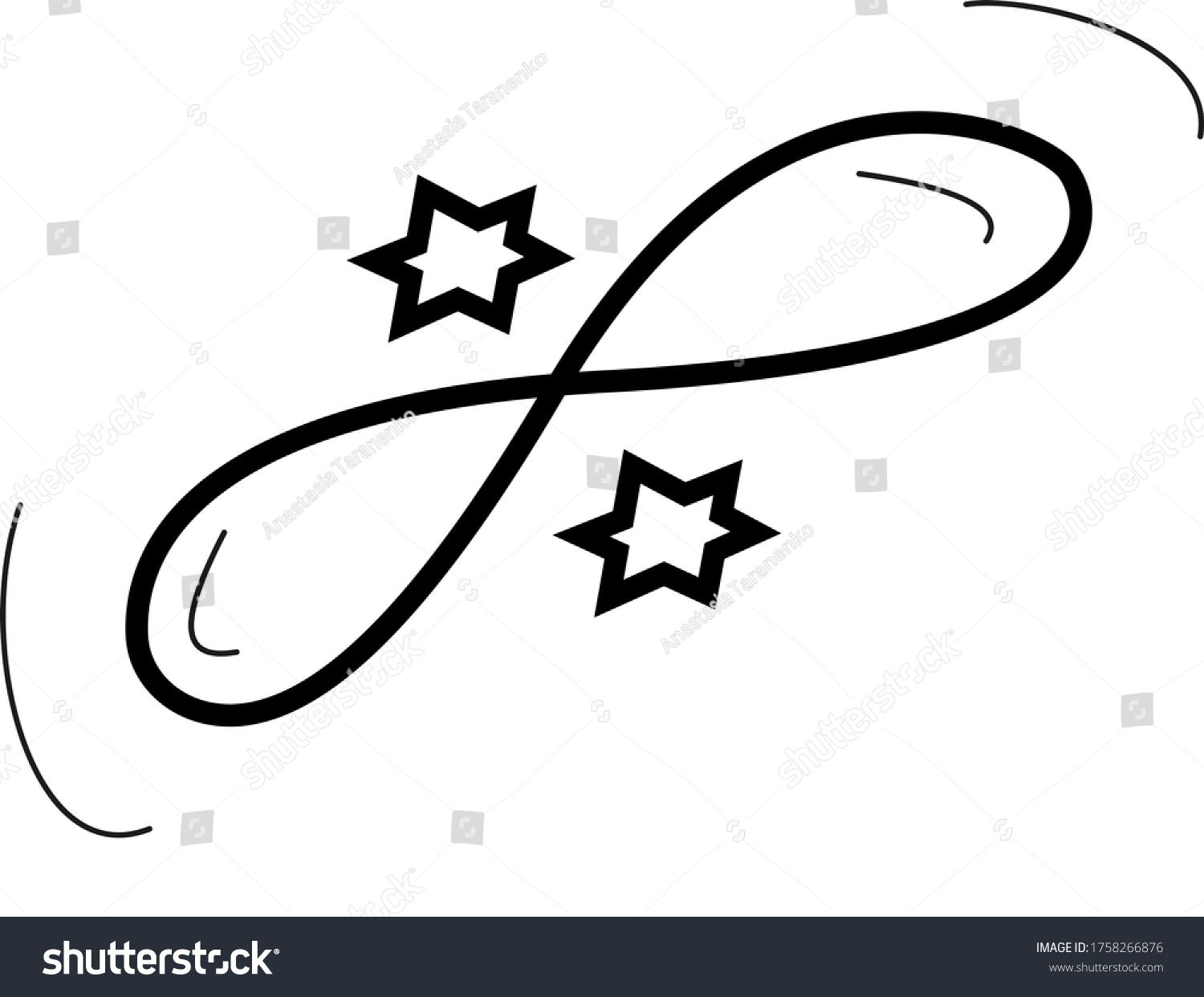 Vector Linear Black White Infinity Symbol Stock Vector (Royalty Free ...