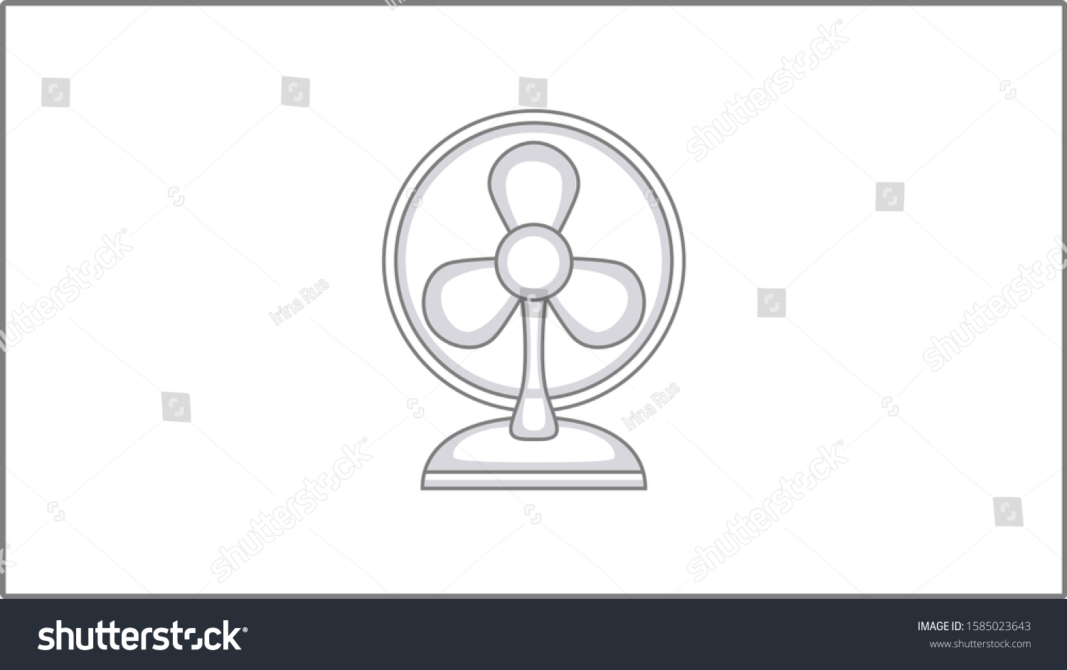 Vector Linear Fan Icon Ventilator Illustration Stock Vector (Royalty ...