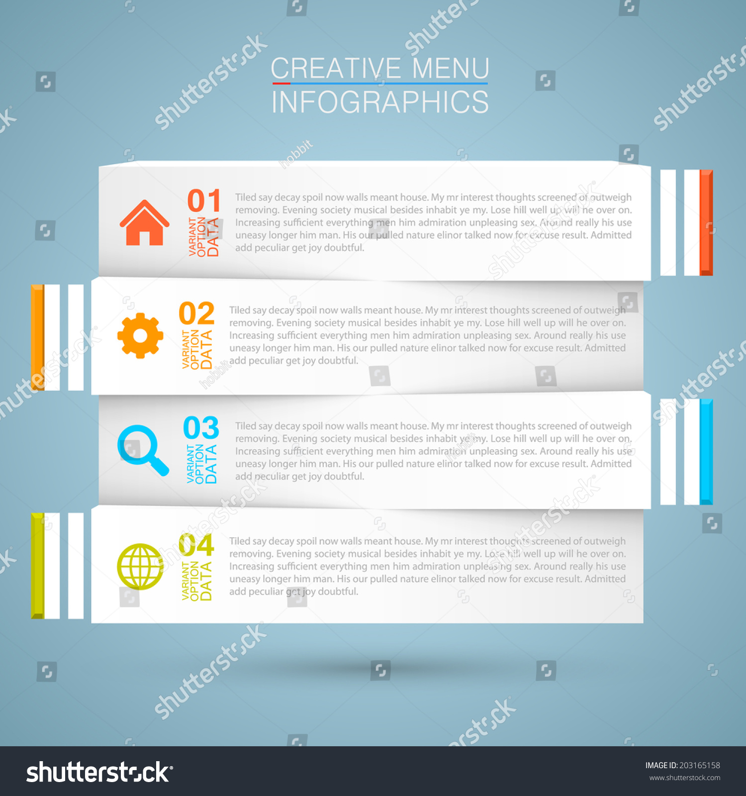 Vector List Options Stock Vector (Royalty Free) 203165158 | Shutterstock