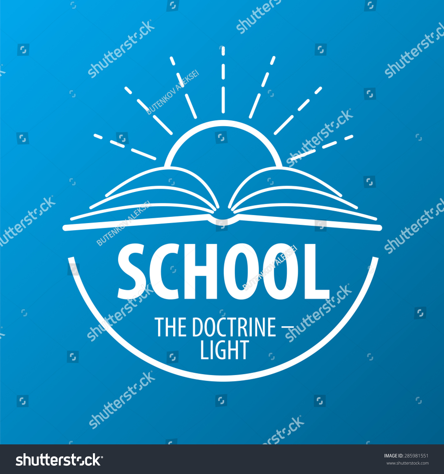 Vector Logo Book Sun Rays: เวกเตอร์สต็อก (ปลอดค่าลิขสิทธิ์) 285981551