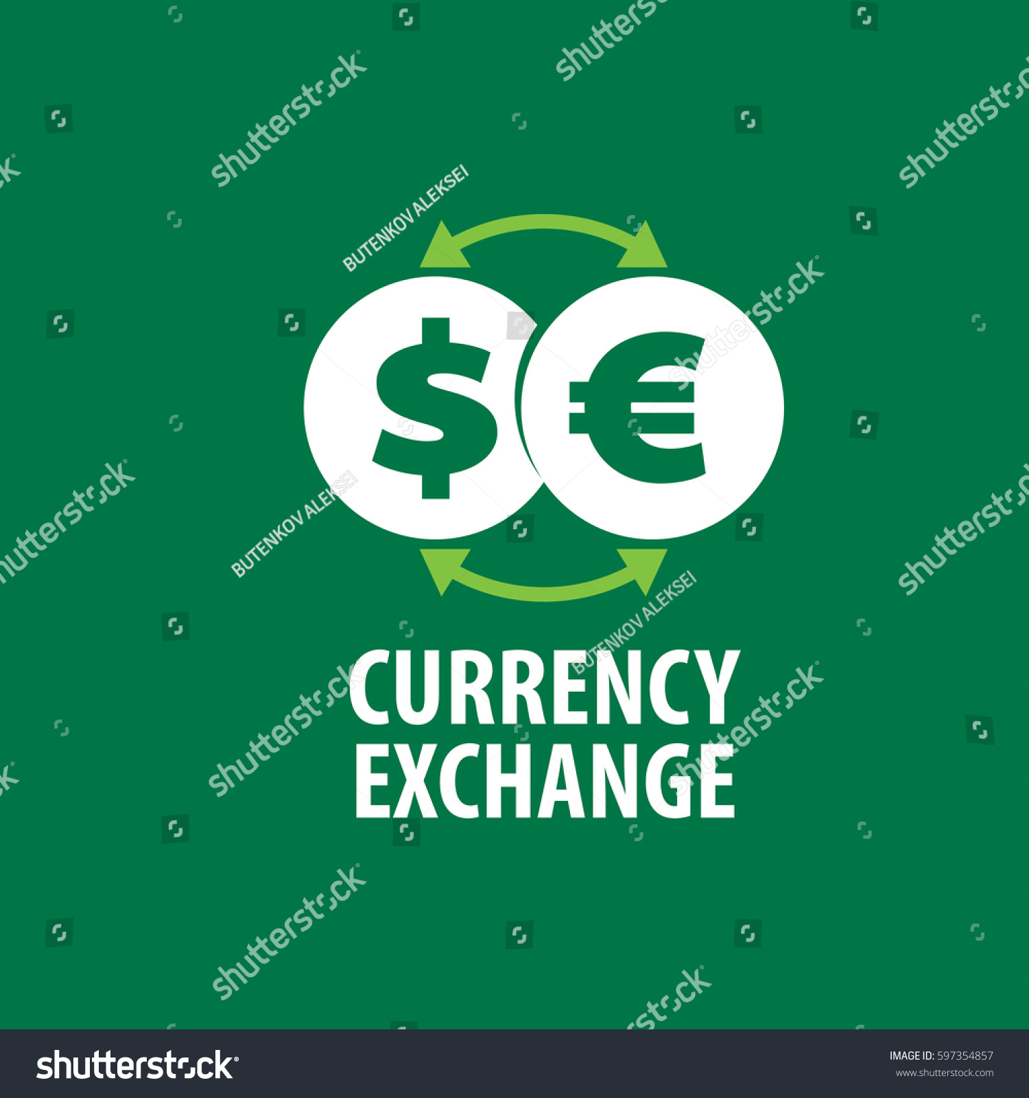 Vector Logo Currency Exchange Stock Vector (Royalty Free) 597354857 ...