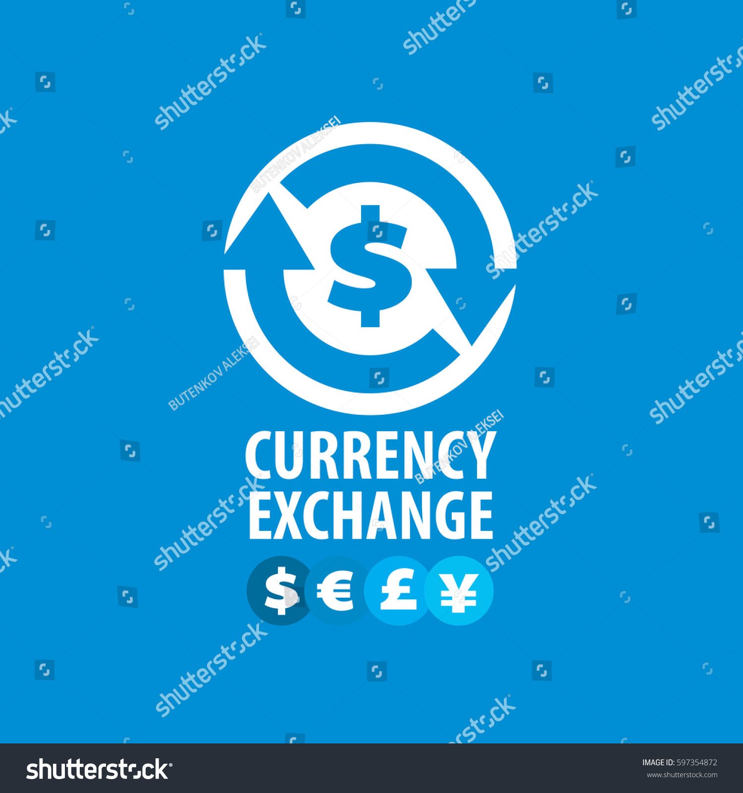 Vector Logo Currency Exchange Stock Vector (Royalty Free) 597354872 ...