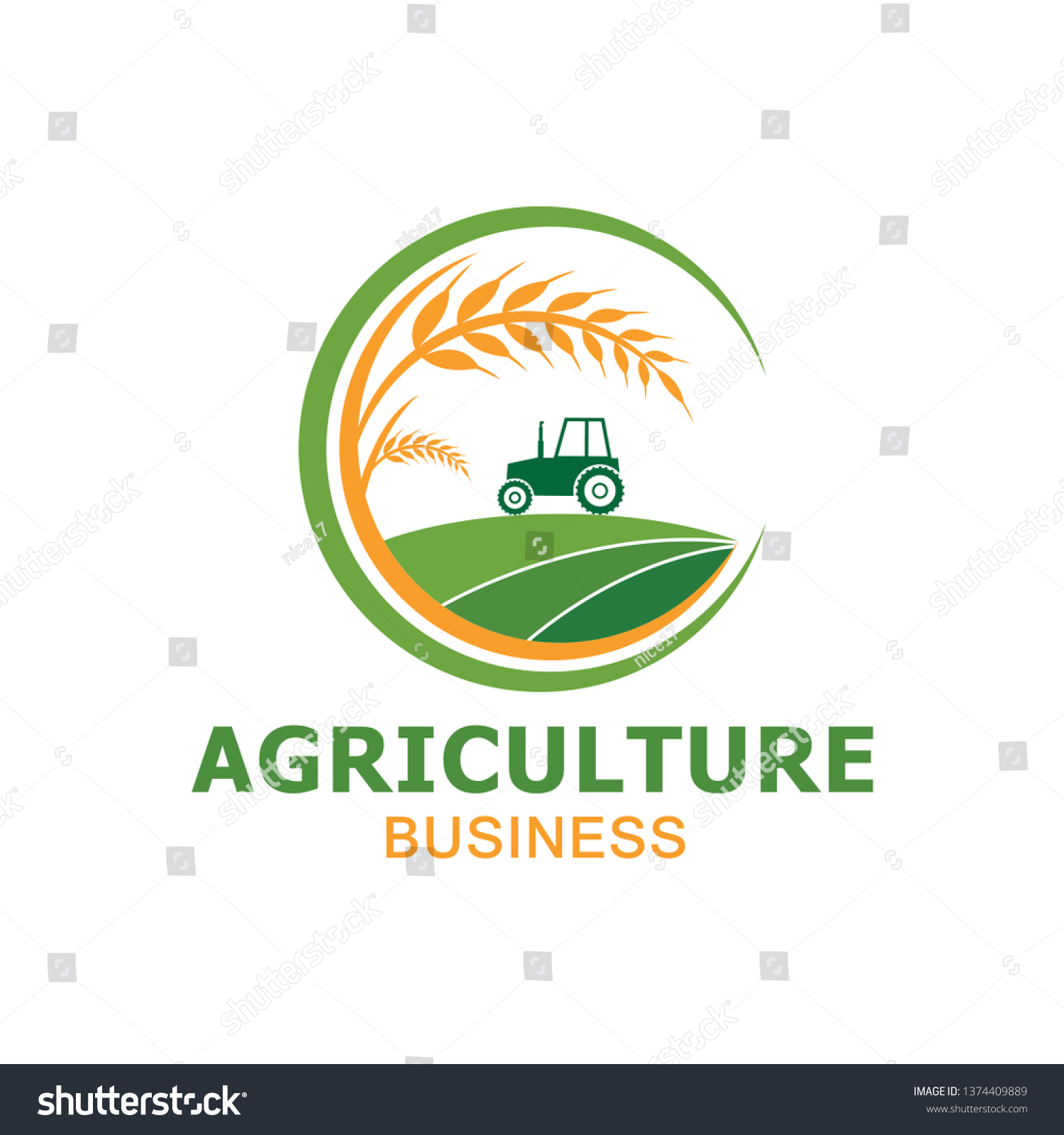 Vector Logo Design Agriculture Stock Vector (Royalty Free) 1374409889 ...