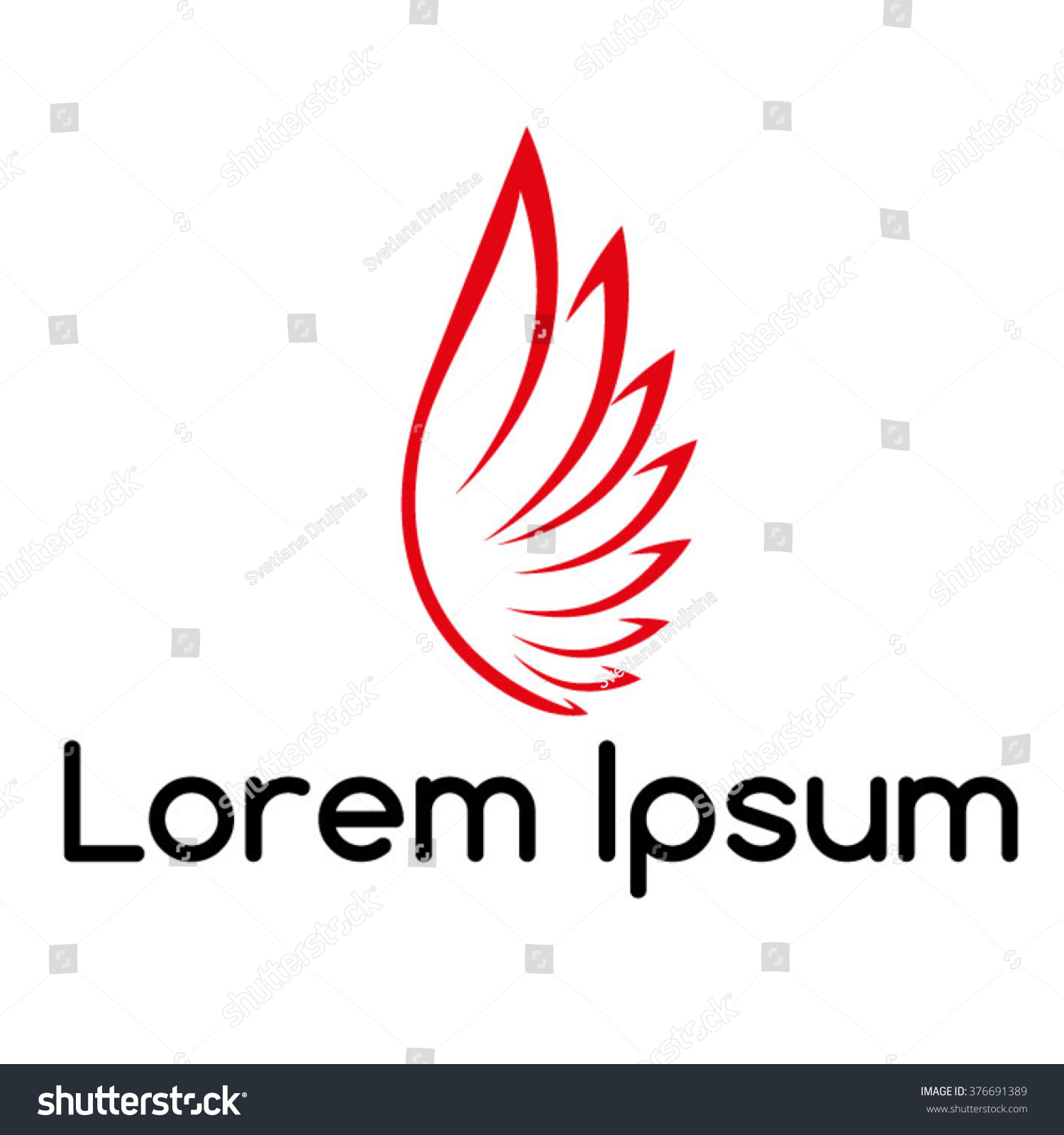 Vector Logo Design Template Abstract Red Stock Vector (Royalty Free ...