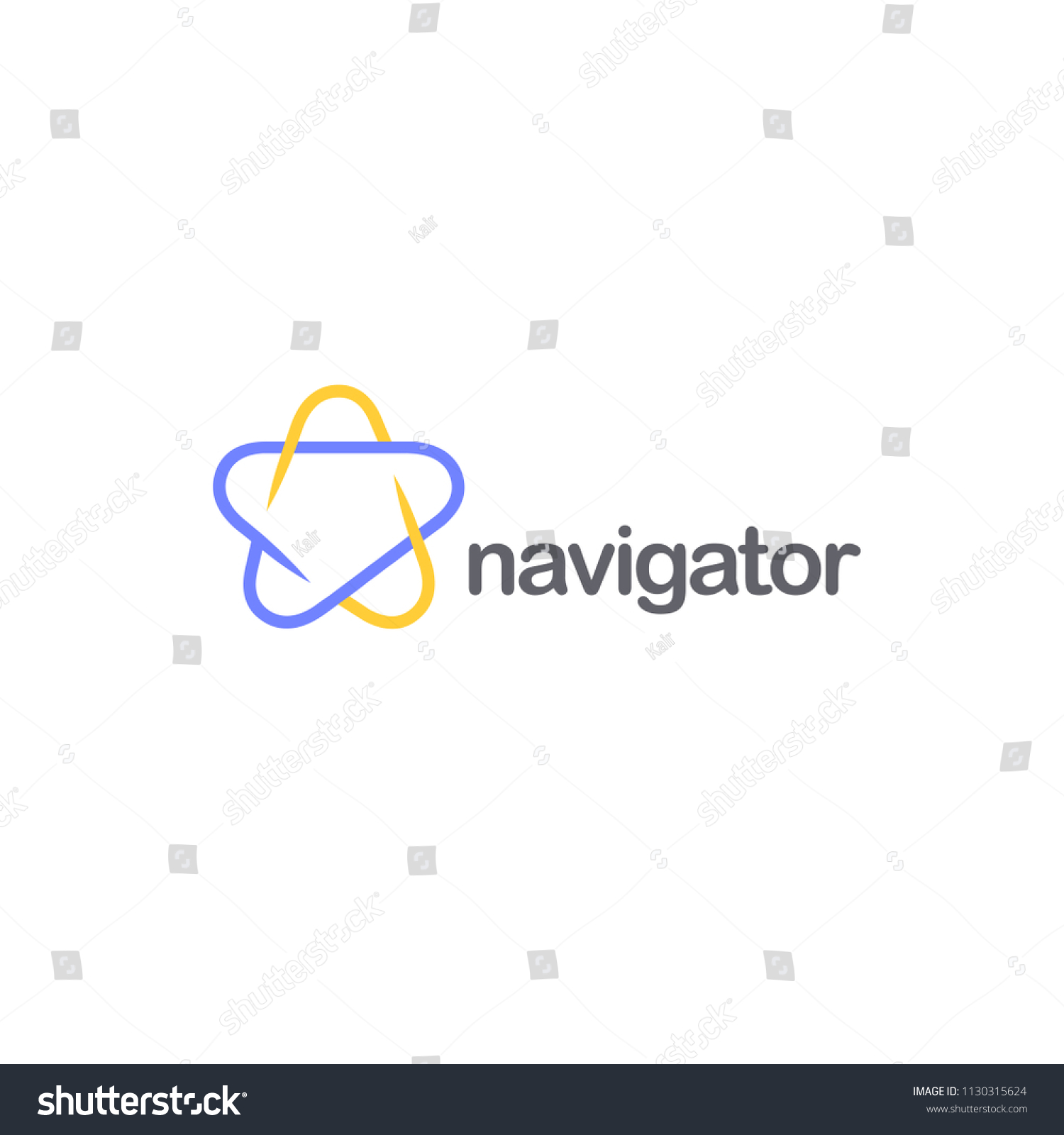 Vector Logo Design Template Navigator Sign Stock Vector (Royalty Free ...