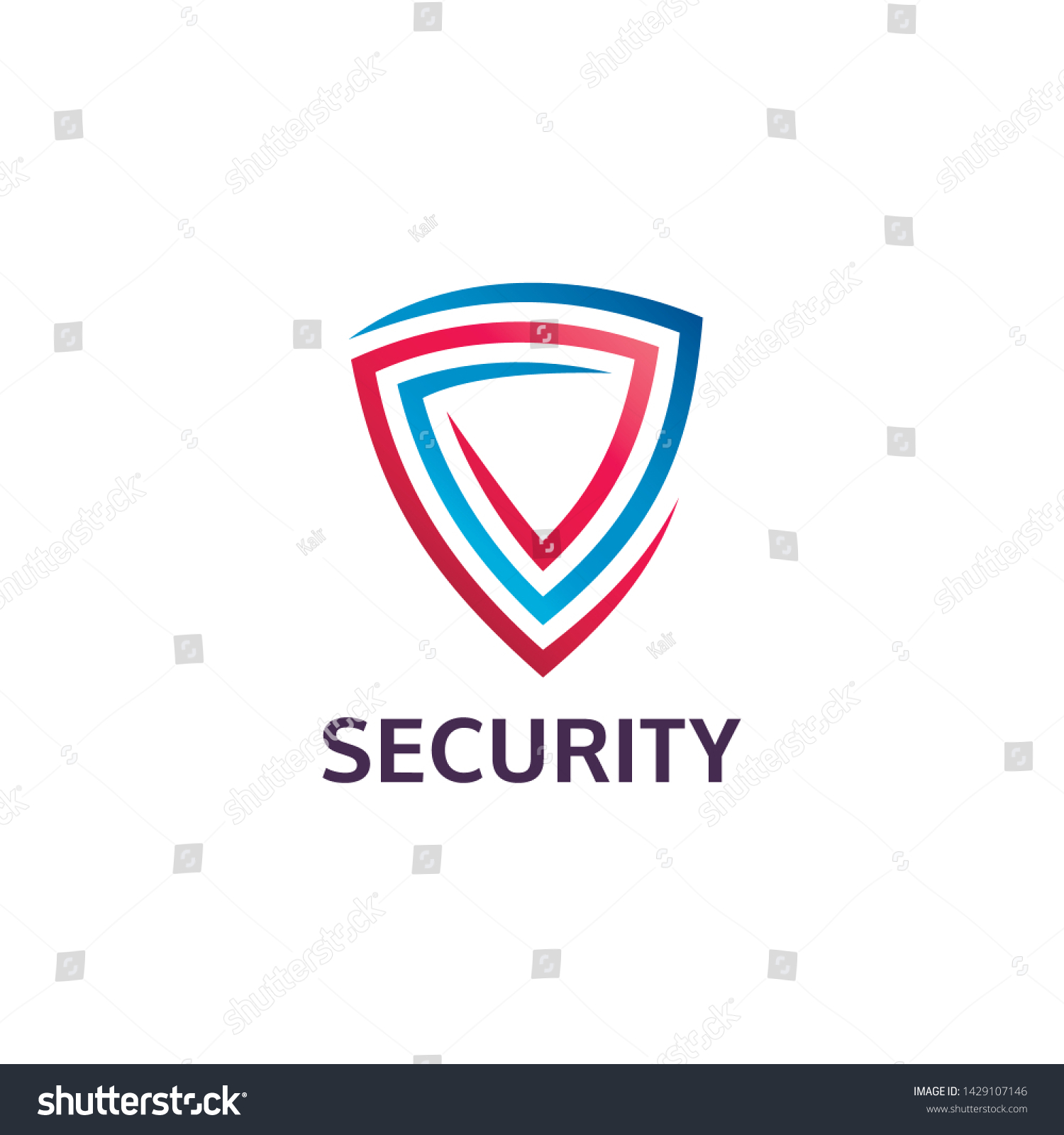 Vector Logo Design Template Security Guard Stock Vector (Royalty Free ...