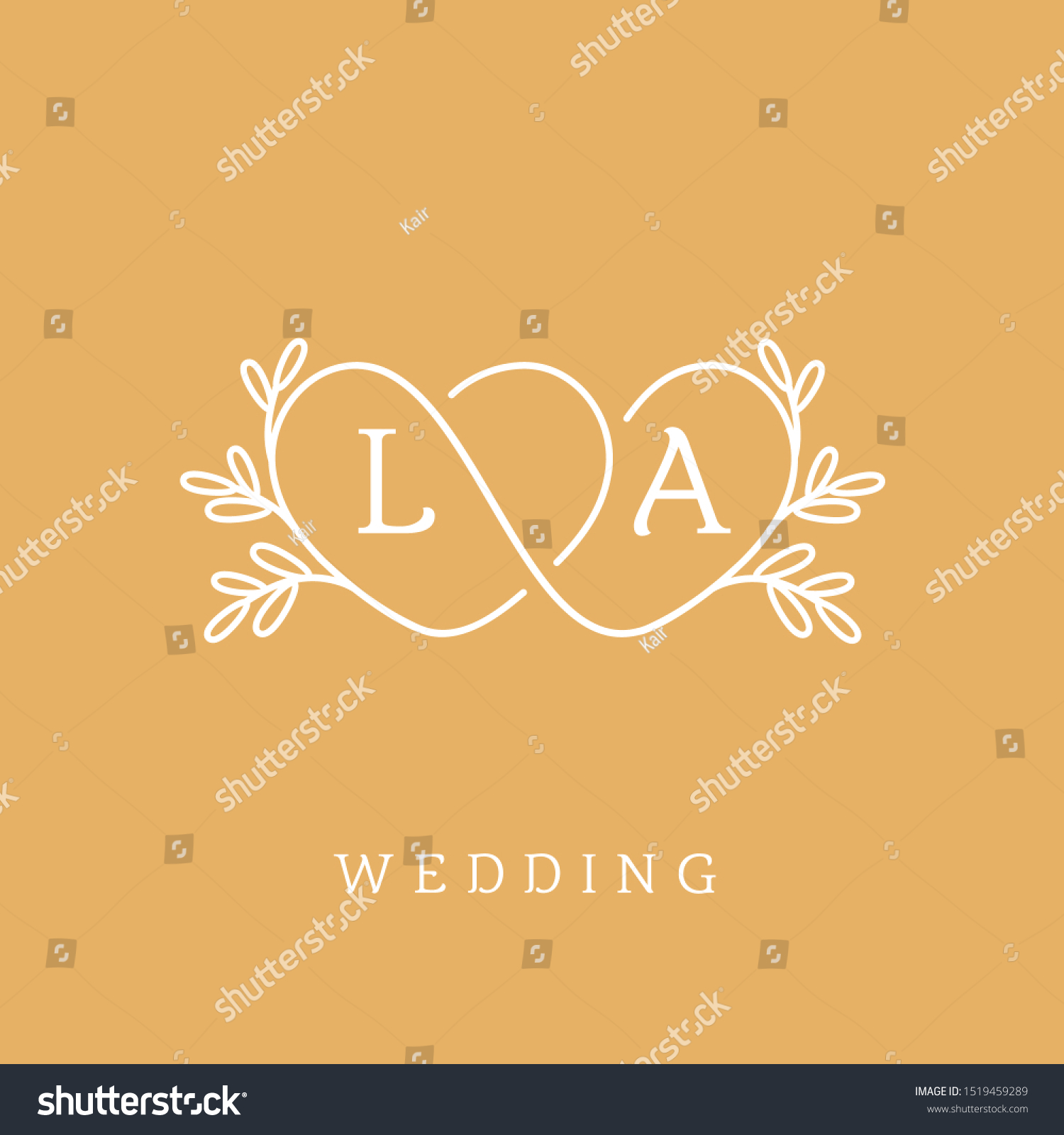 Vector Logo Design Template Wedding Symbol Stock Vector (Royalty Free ...