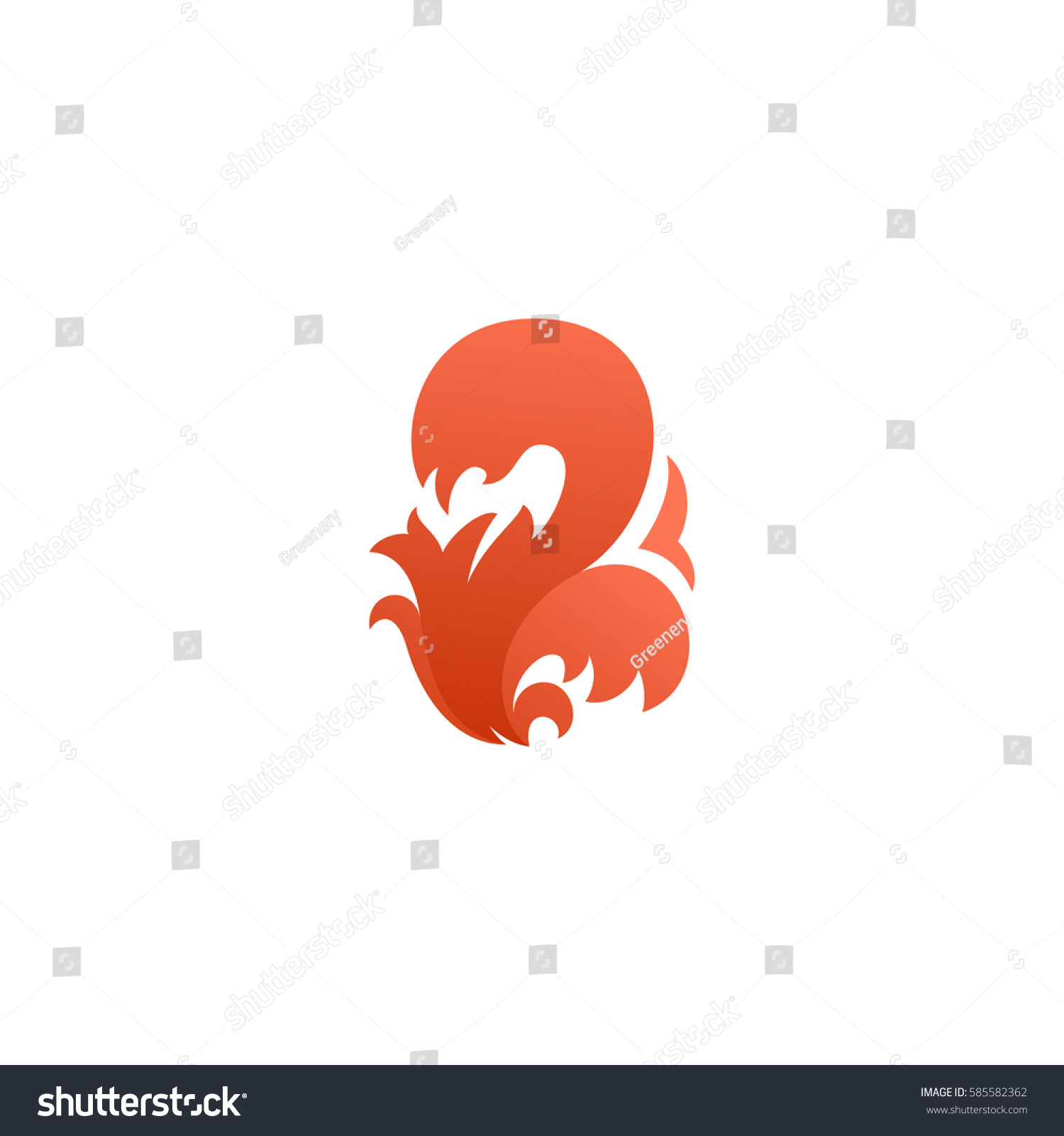 Vector Logo Fire Emblem Flames Isolated Stock Vector (Royalty Free ...