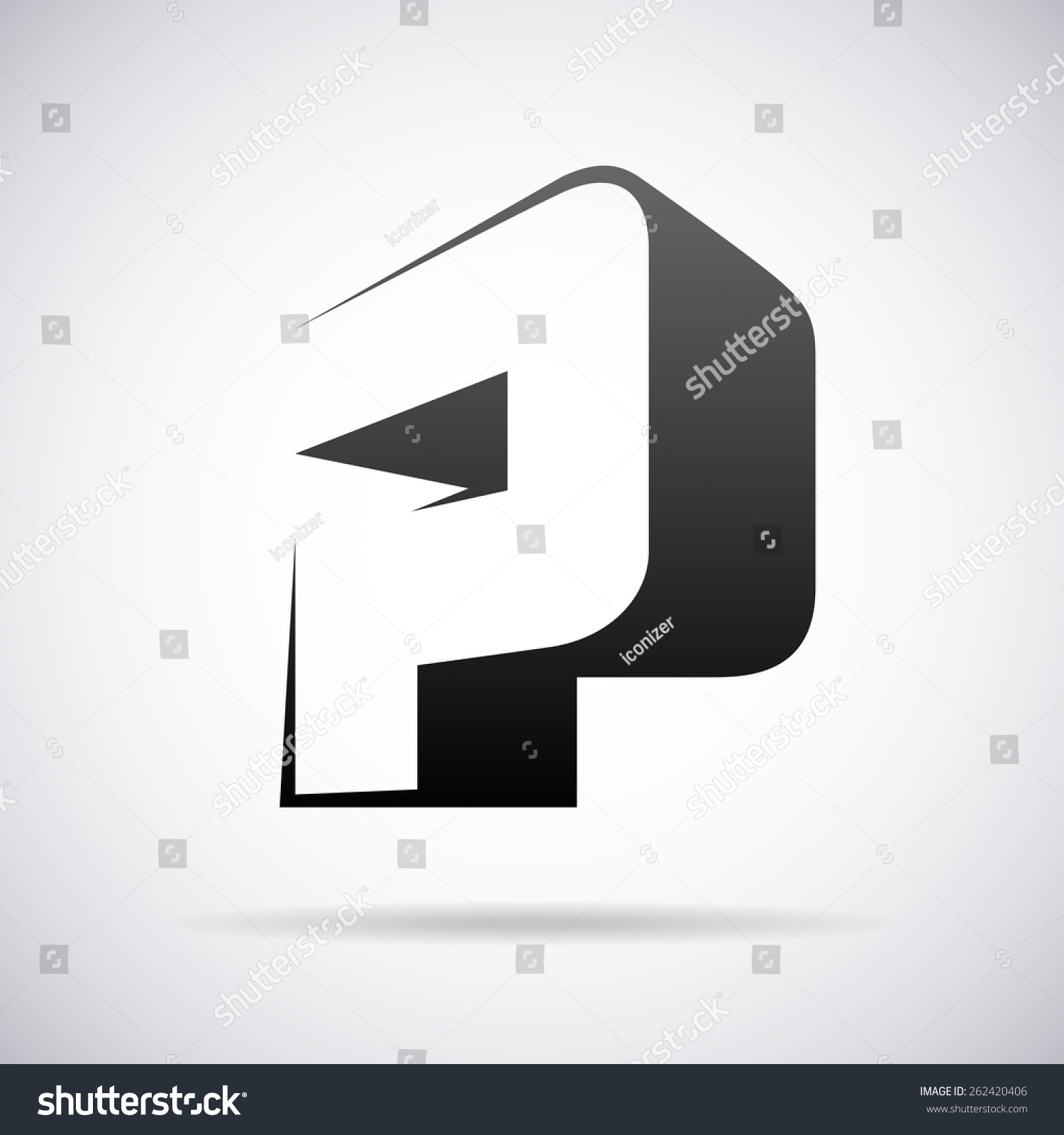 Vector Logo Letter P Design Template Stock Vector (Royalty Free ...