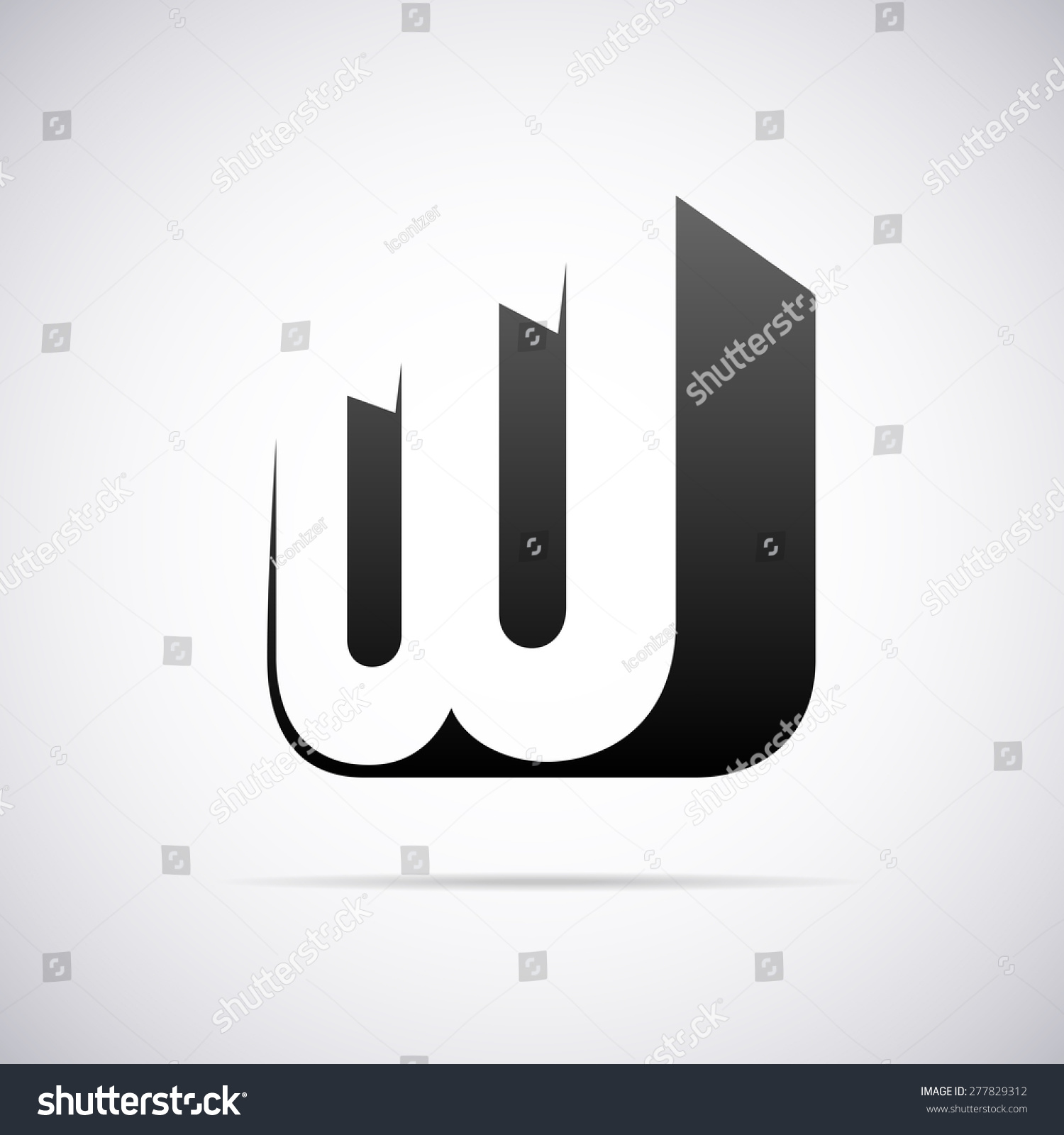 Vector Logo Letter W Design Template Stock Vector (Royalty Free ...