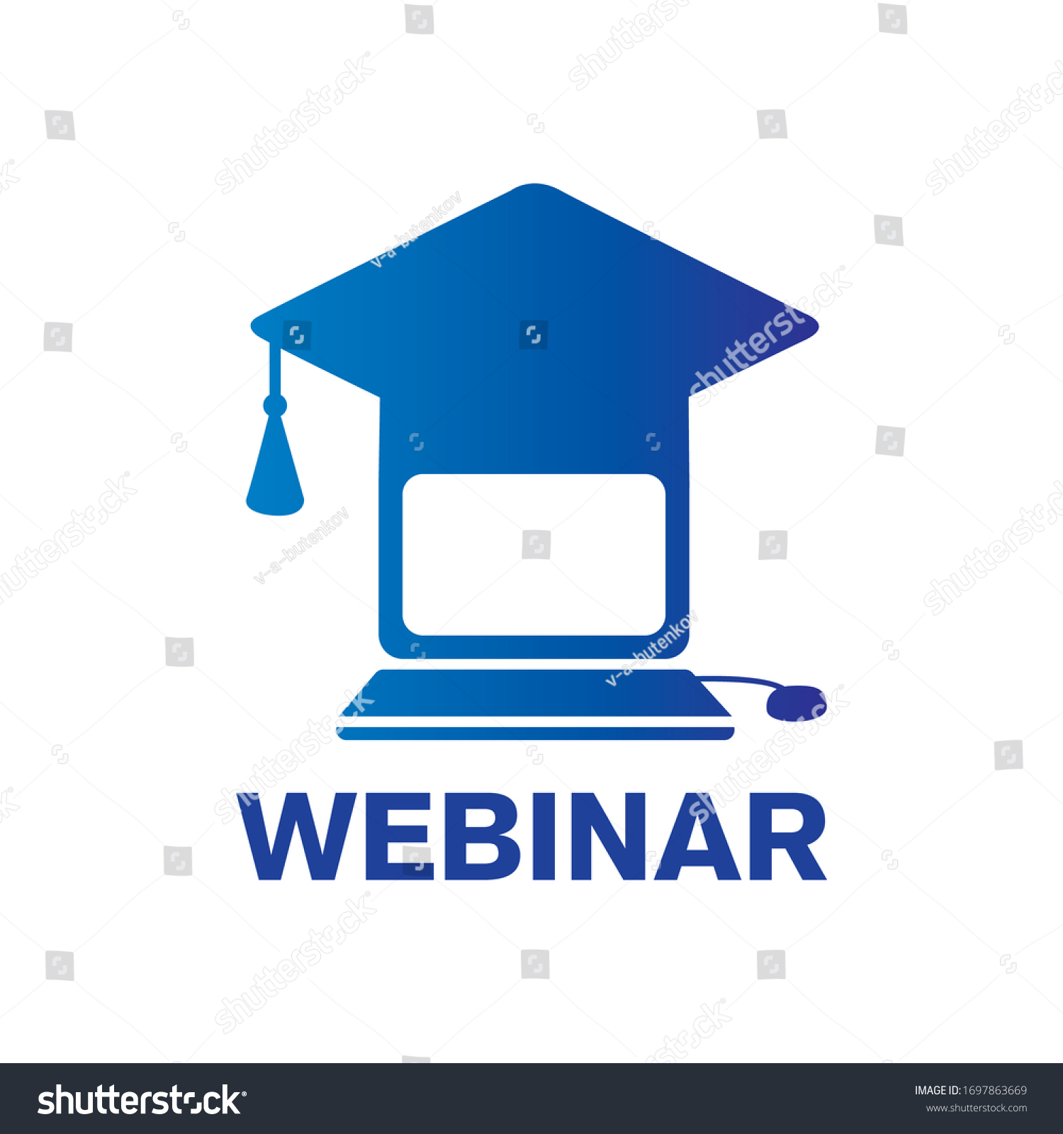 Vector Logo Online Webinar Web Conference Stock Vector (Royalty Free ...