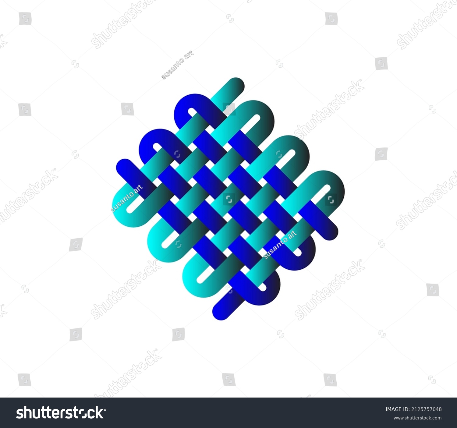 Vector Logo Illustration Webbing Gradient Colorful Stock Vector ...