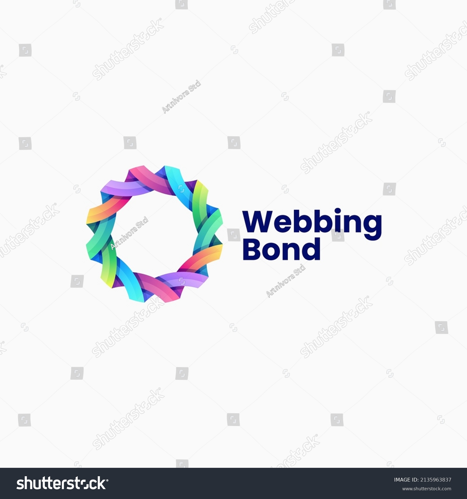 Vector Logo Illustration Webbing Gradient Colorful Stock Vector ...