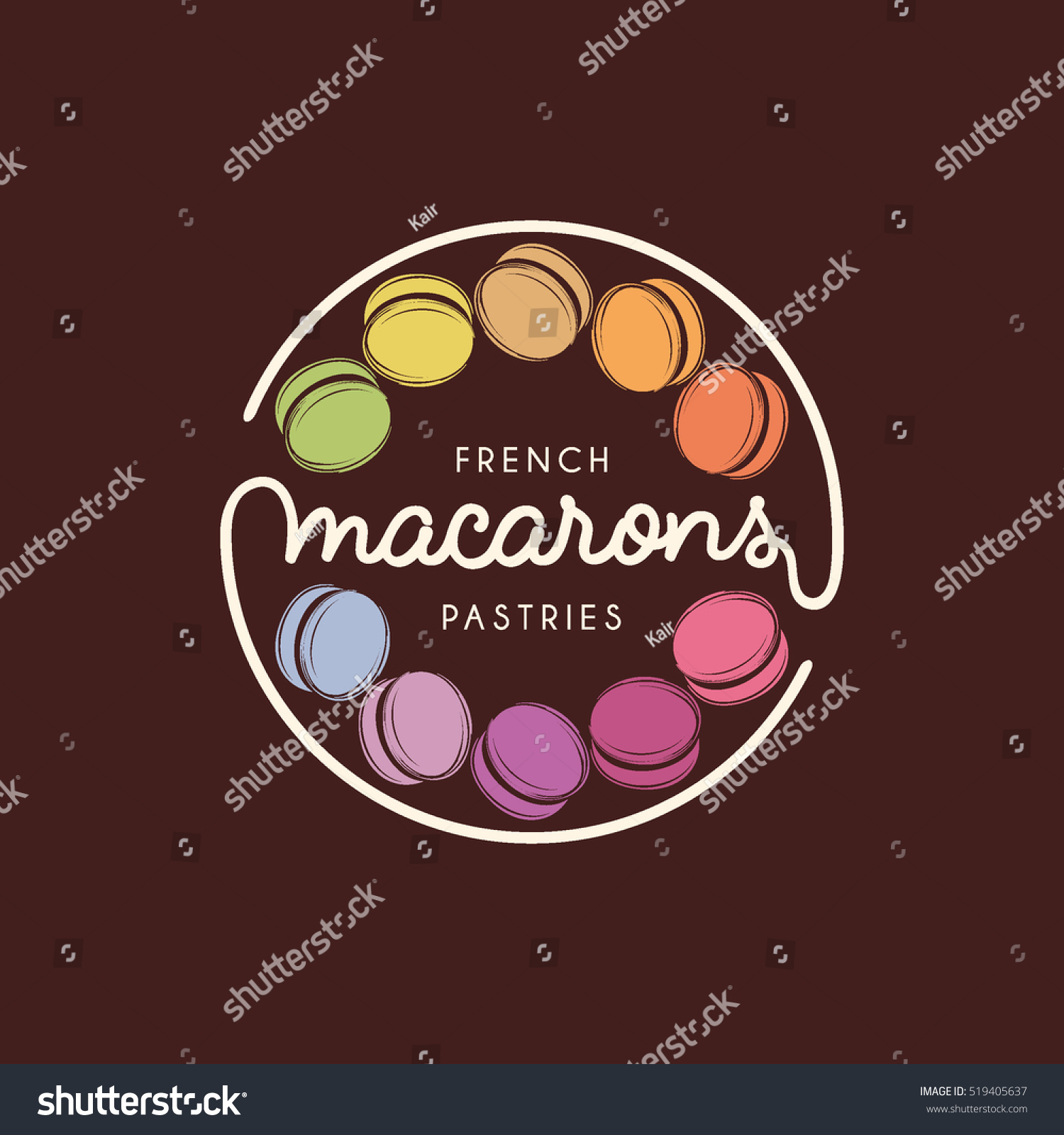 Vector Logo Macaron Shop Boutique Store Stock Vector (Royalty Free ...