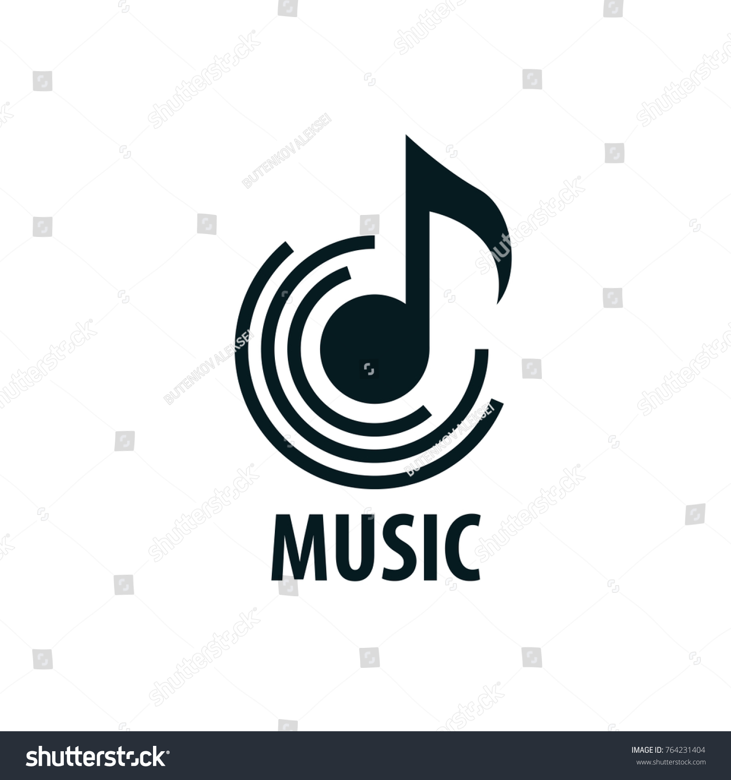 Vector Logo Music Stock Vector (Royalty Free) 764231404 | Shutterstock