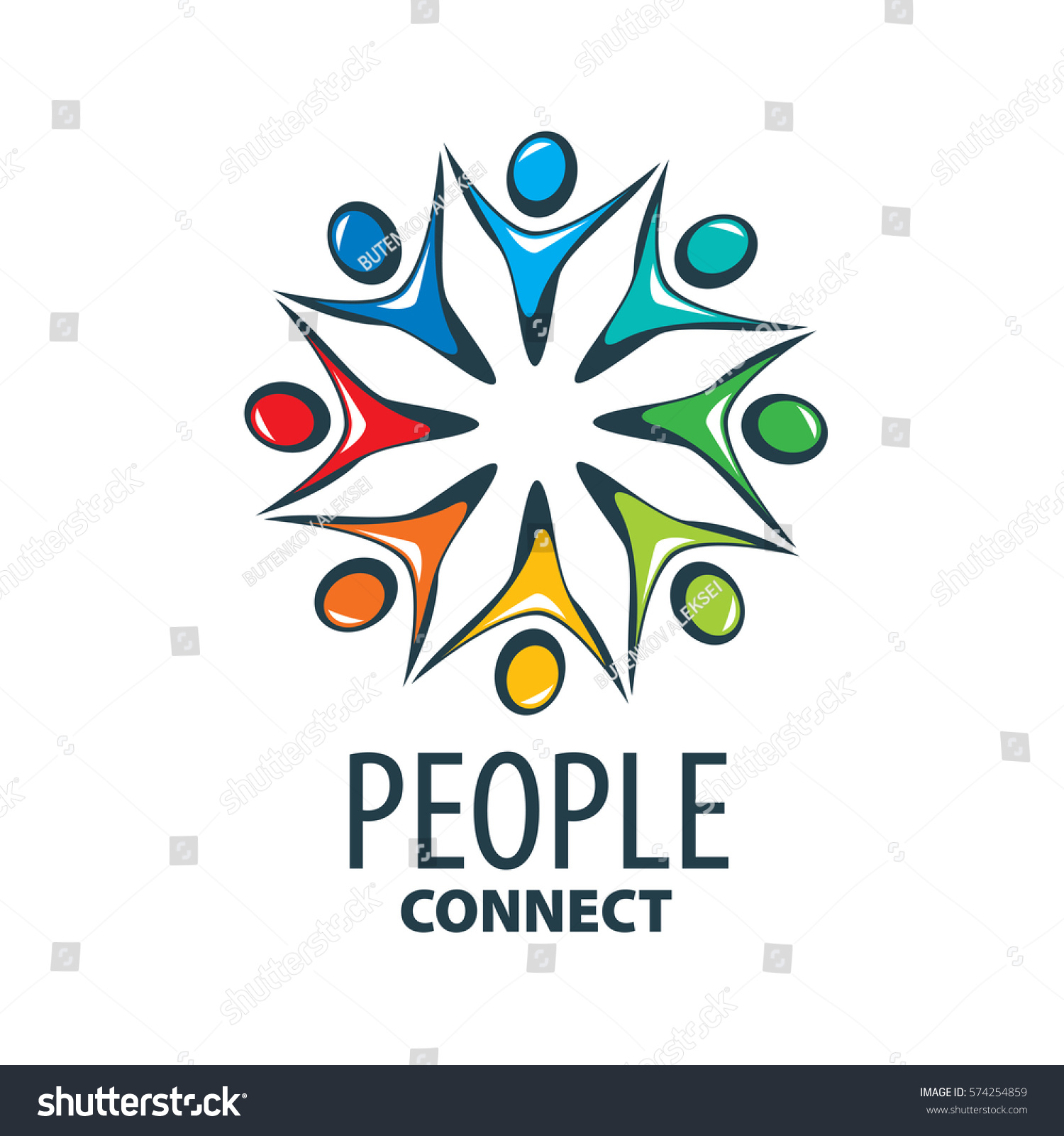 Vector Logo People Stock Vector (Royalty Free) 574254859 | Shutterstock