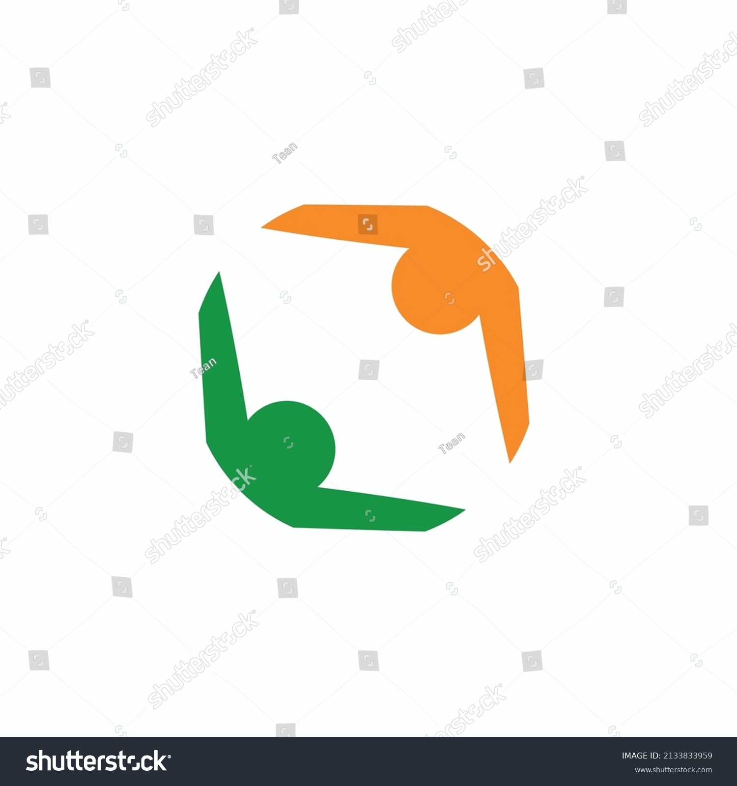 Vector Logo People Holding Hands Stock Vector (Royalty Free) 2133833959