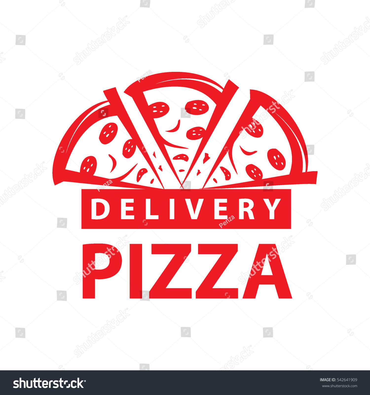 Vector Logo Pizza Delivery Vector Illustration Stock Vector 542641909 ...