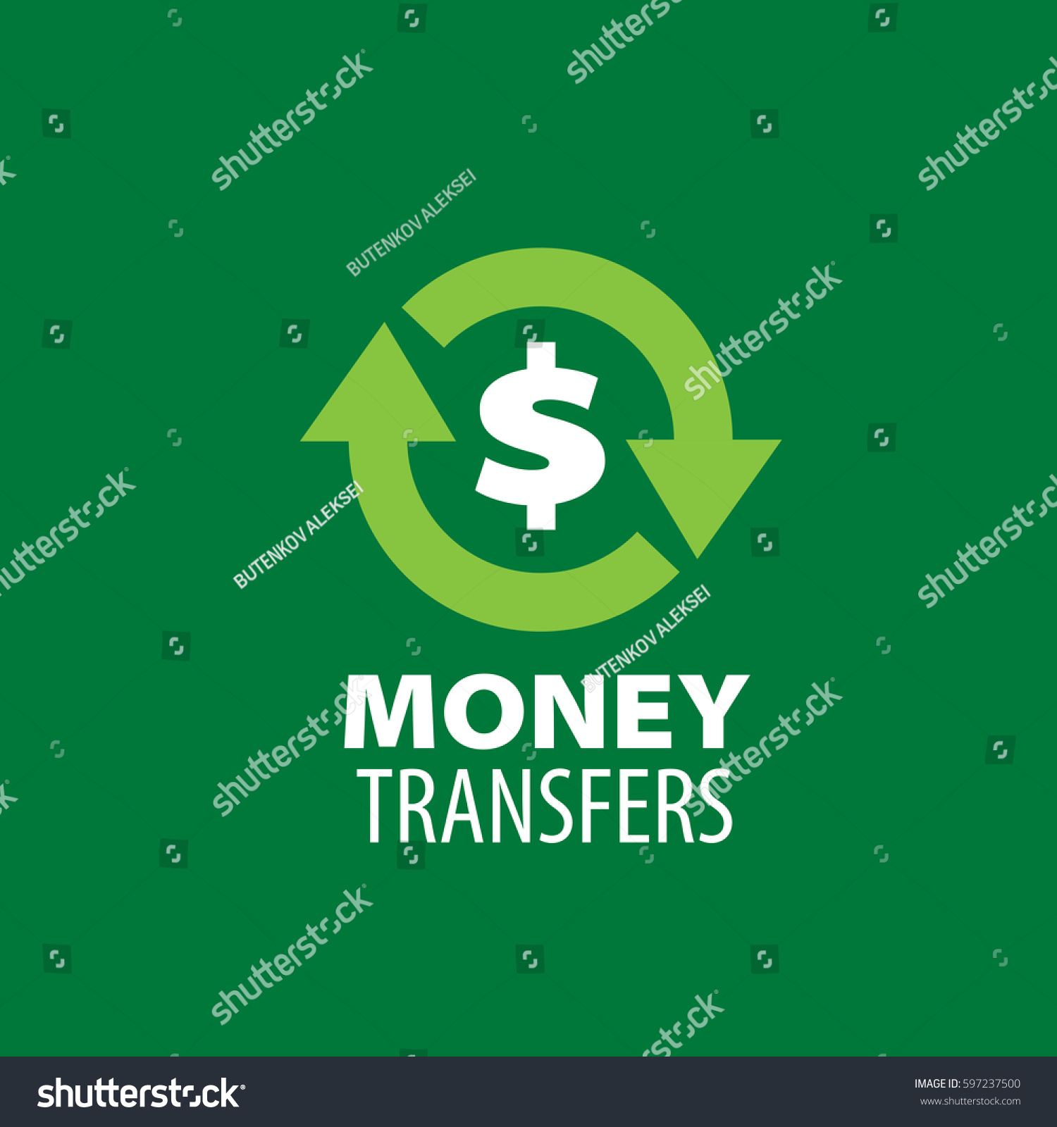 Vector Logo Remittances Stock Vector (Royalty Free) 597237500 ...