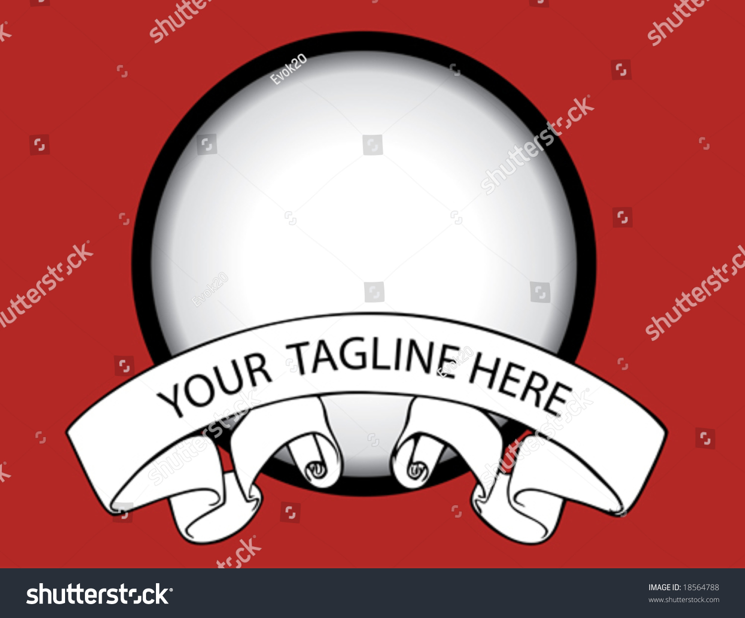 Vector Logo Template Scroll Tagline Banner Stock Vector (Royalty Free ...