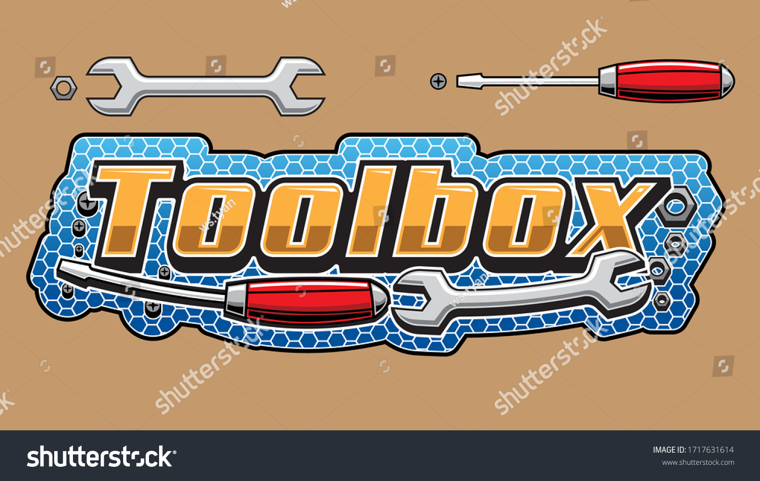 Vector Logo Tool Box Screwdriver Wrench Stock Vector (Royalty Free ...