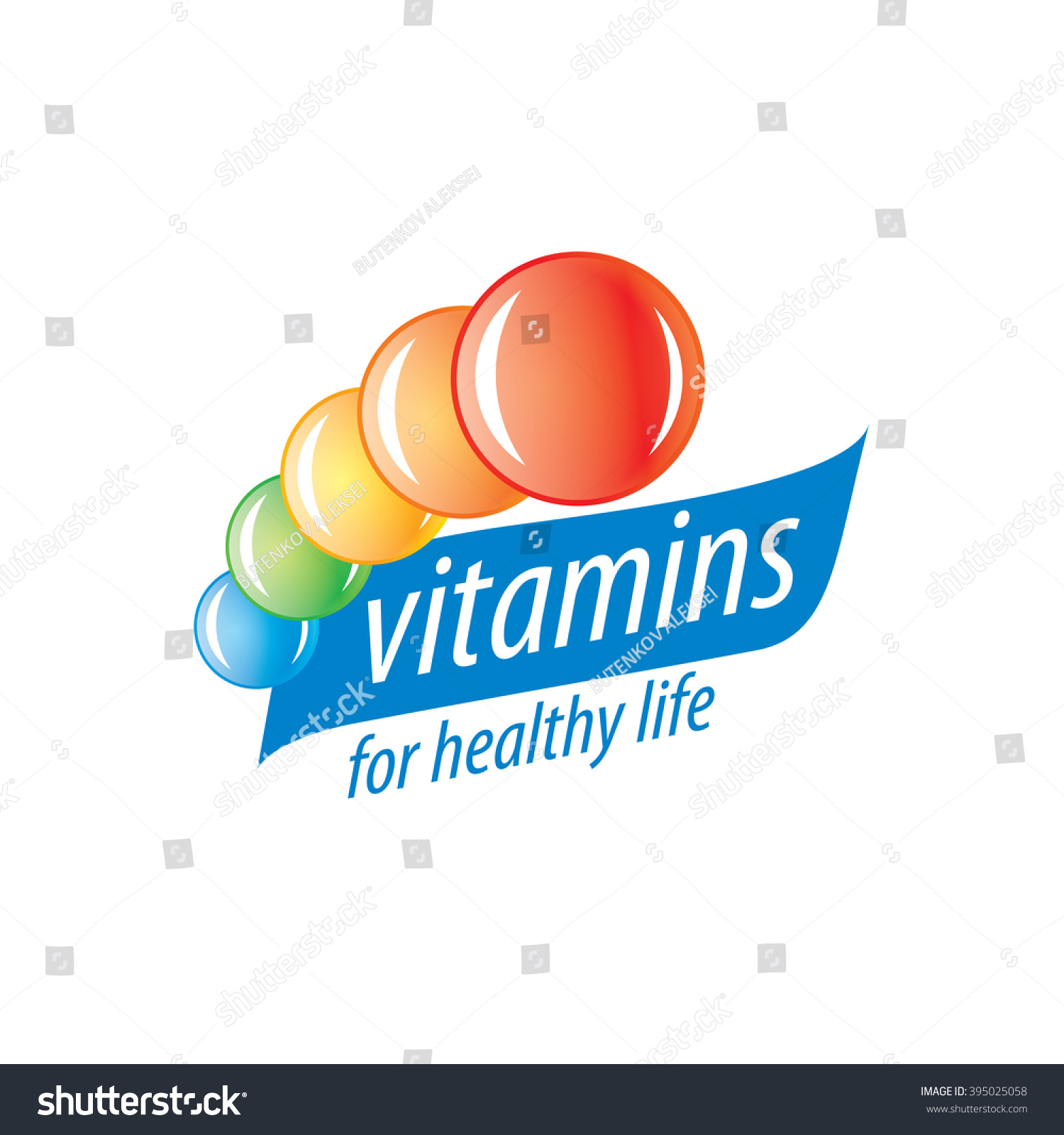 Vector Logo Vitamins Stock Vector (Royalty Free) 395025058