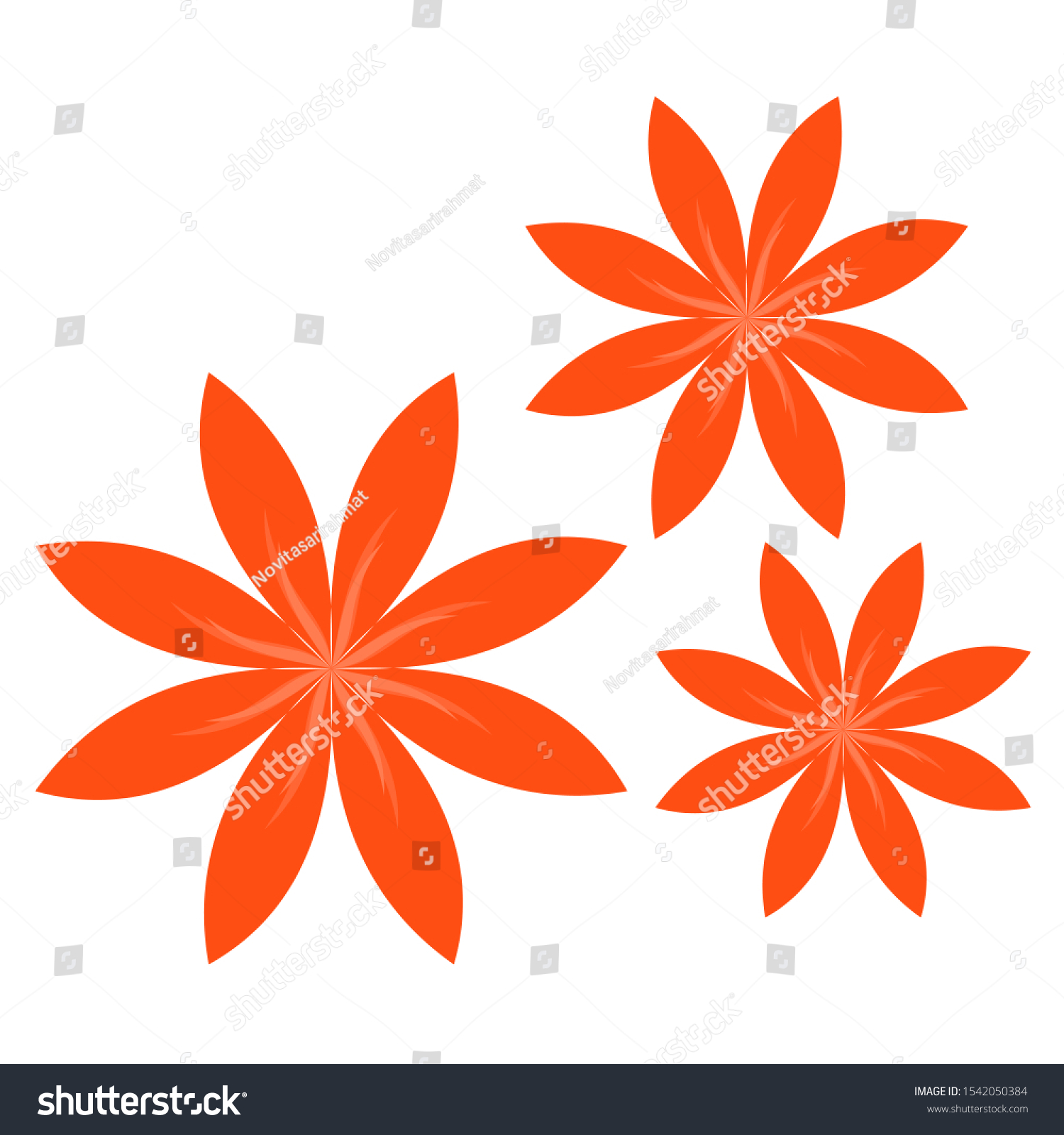 Vector Logo Beautiful Flower Shape Stock Vector (Royalty Free ...