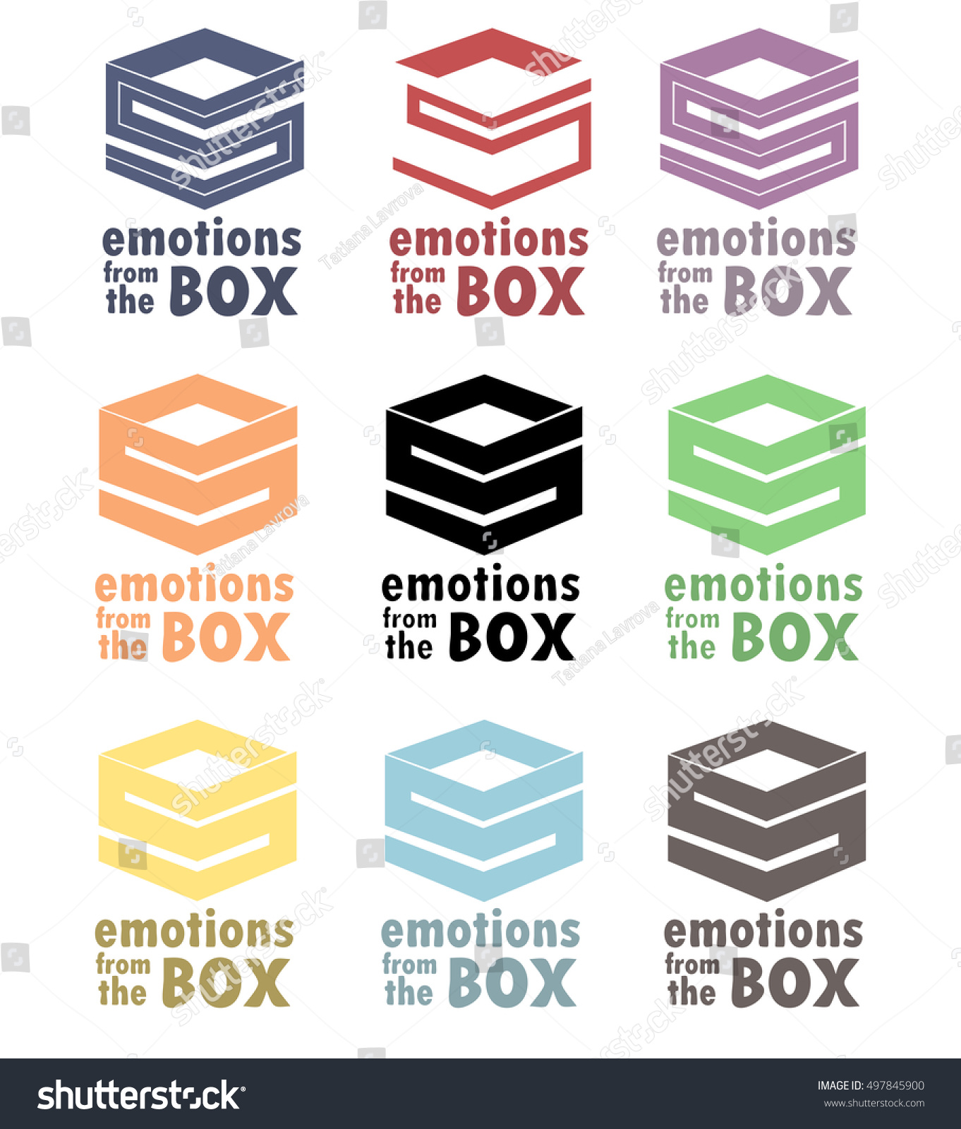 Vector Logo Box Element Emotions Box Stock Vector (Royalty Free) 497845900