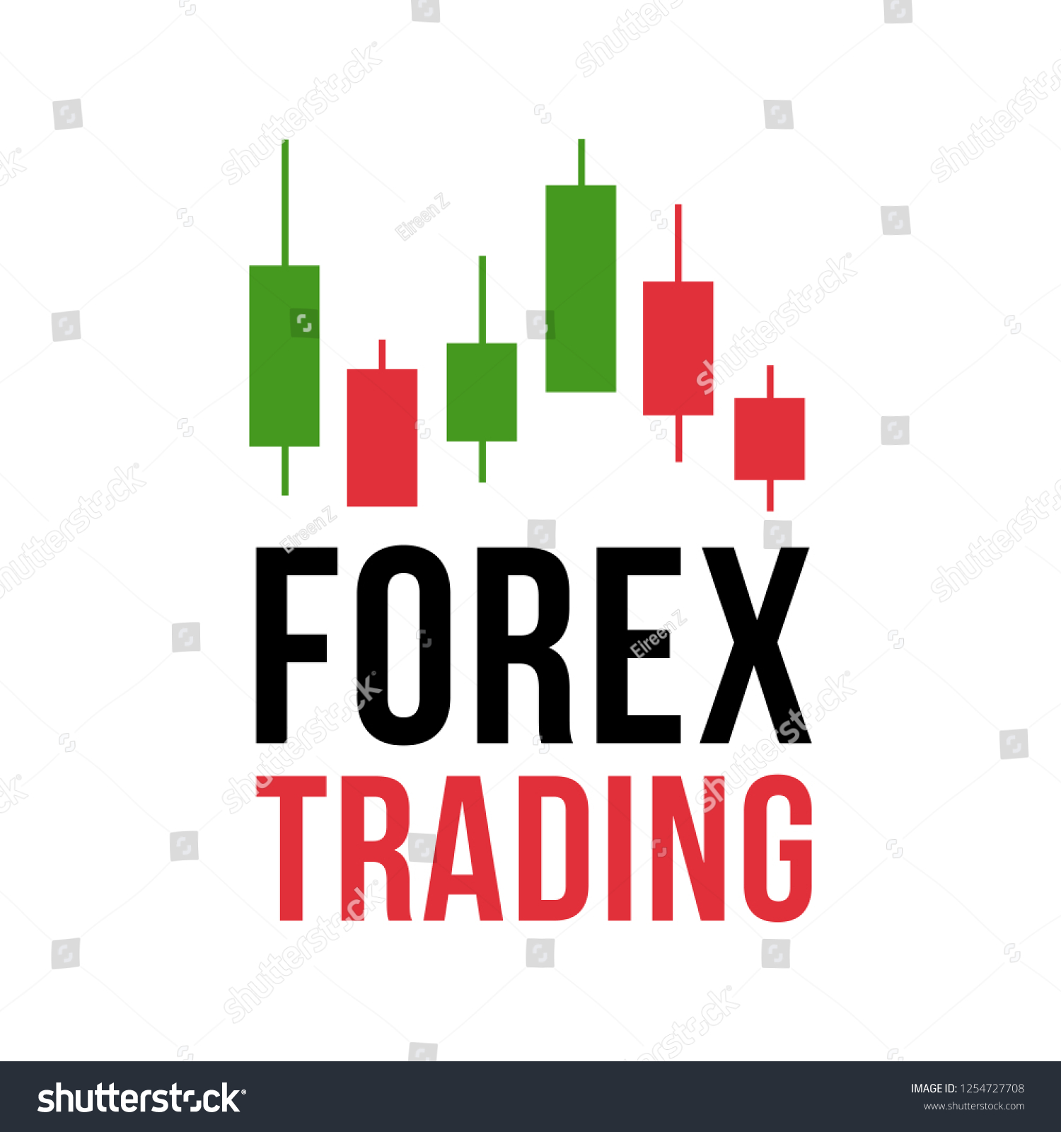 Vector Logo Candlestick Trading Chart Analyzing Stock Vector (Royalty ...