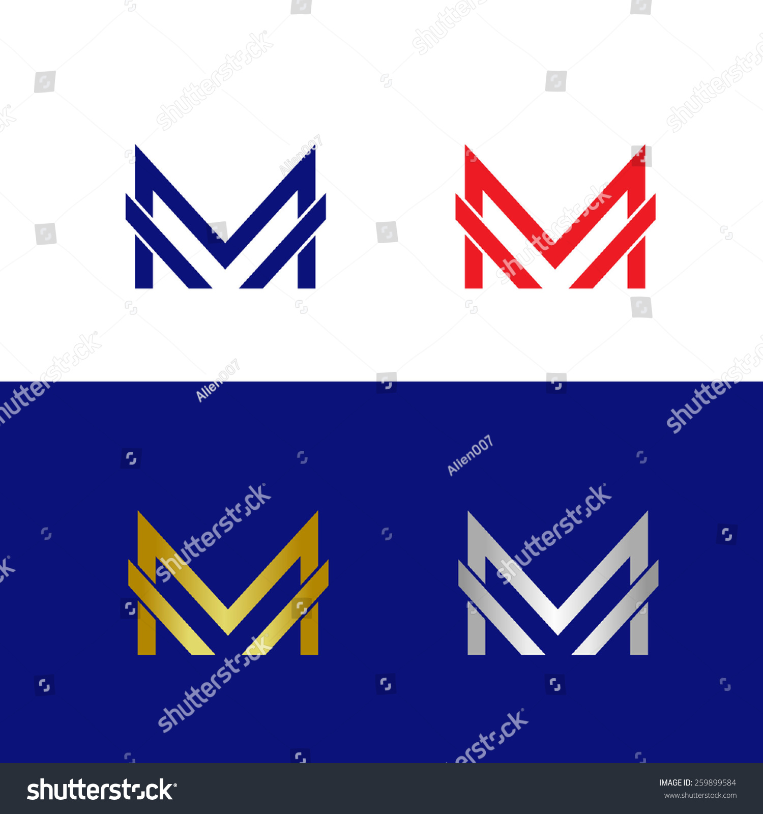 Vector Logo Unique Letter M Stock Vector (Royalty Free) 259899584