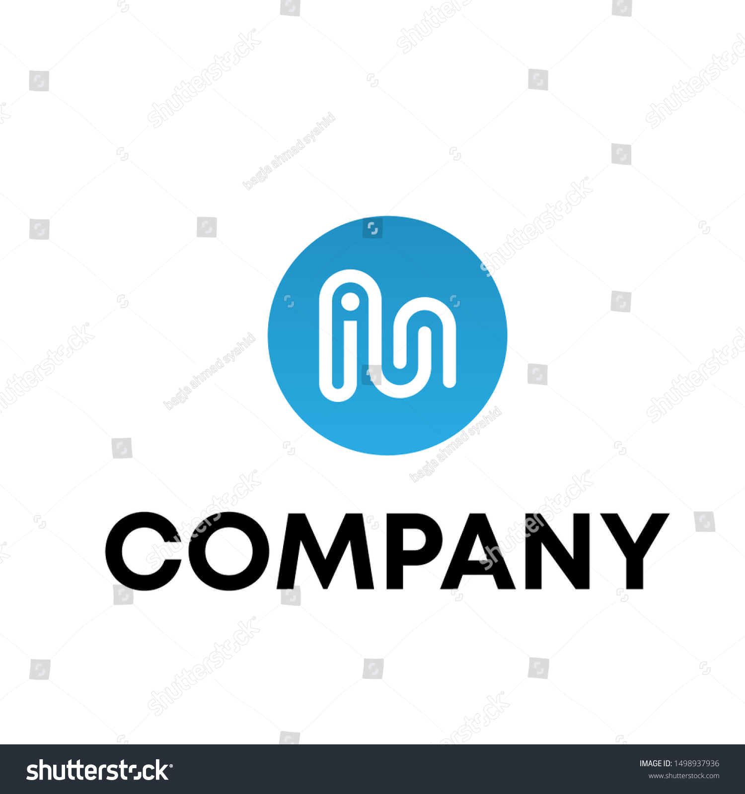 Vector Logo Word Sign M Stock Vector (Royalty Free) 1498937936 ...