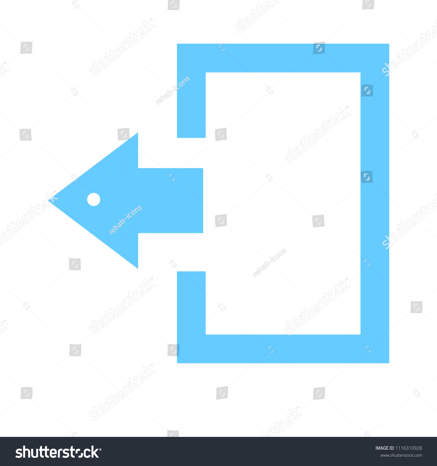 Vector Logout Icon Exit Sign Register Stock Vector (Royalty Free ...