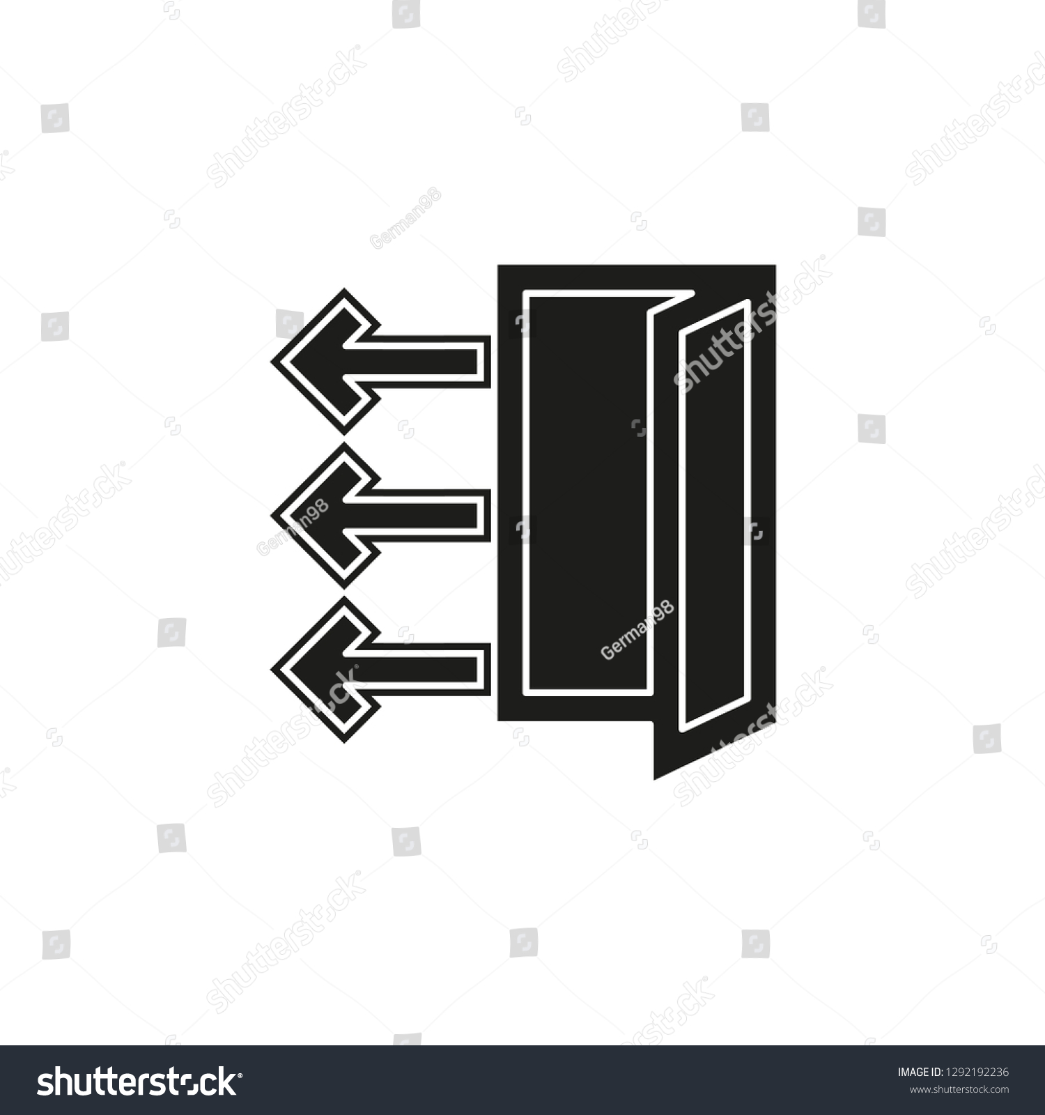 Vector Logout Icon Exit Sign Register Stock Vector (Royalty Free ...