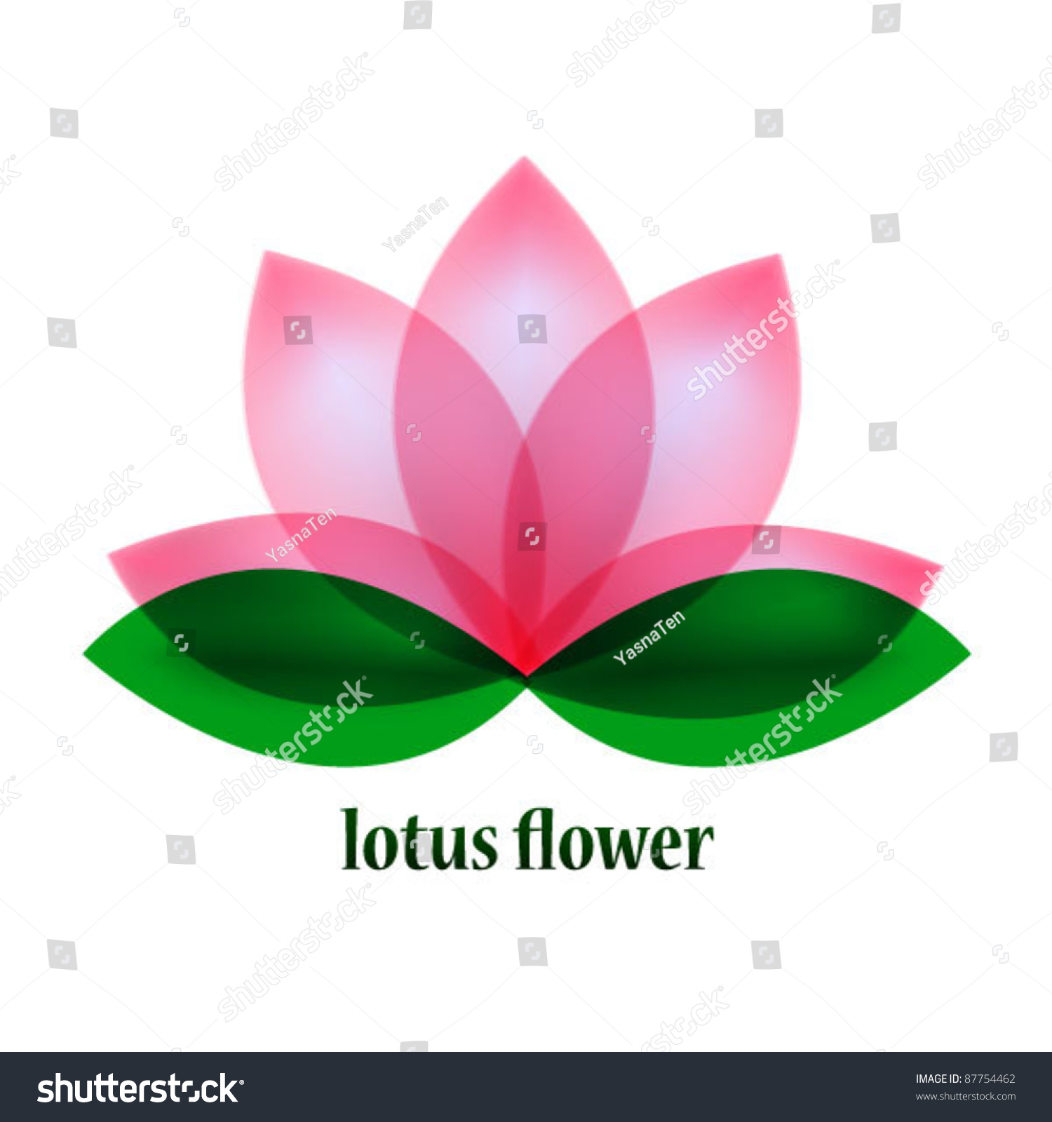 Vector Lotus Flower Symbol 스톡 벡터 87754462 - Shutterstock