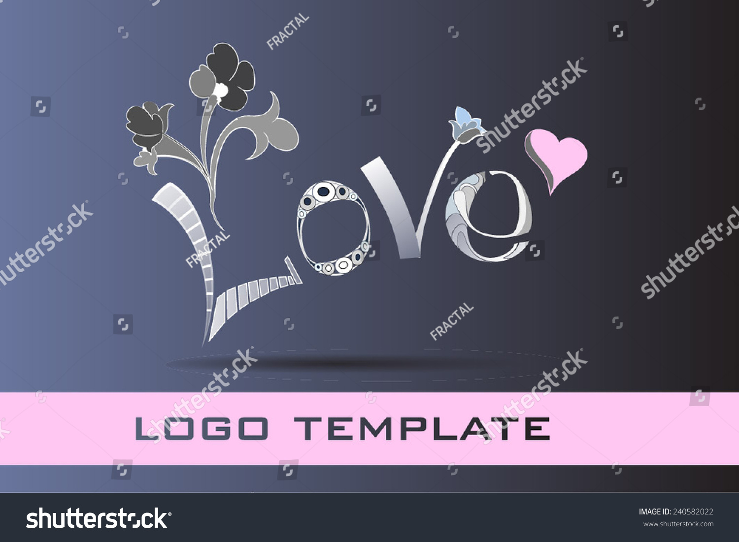 Vector Love Logo Template Stock Vector (Royalty Free) 240582022 ...