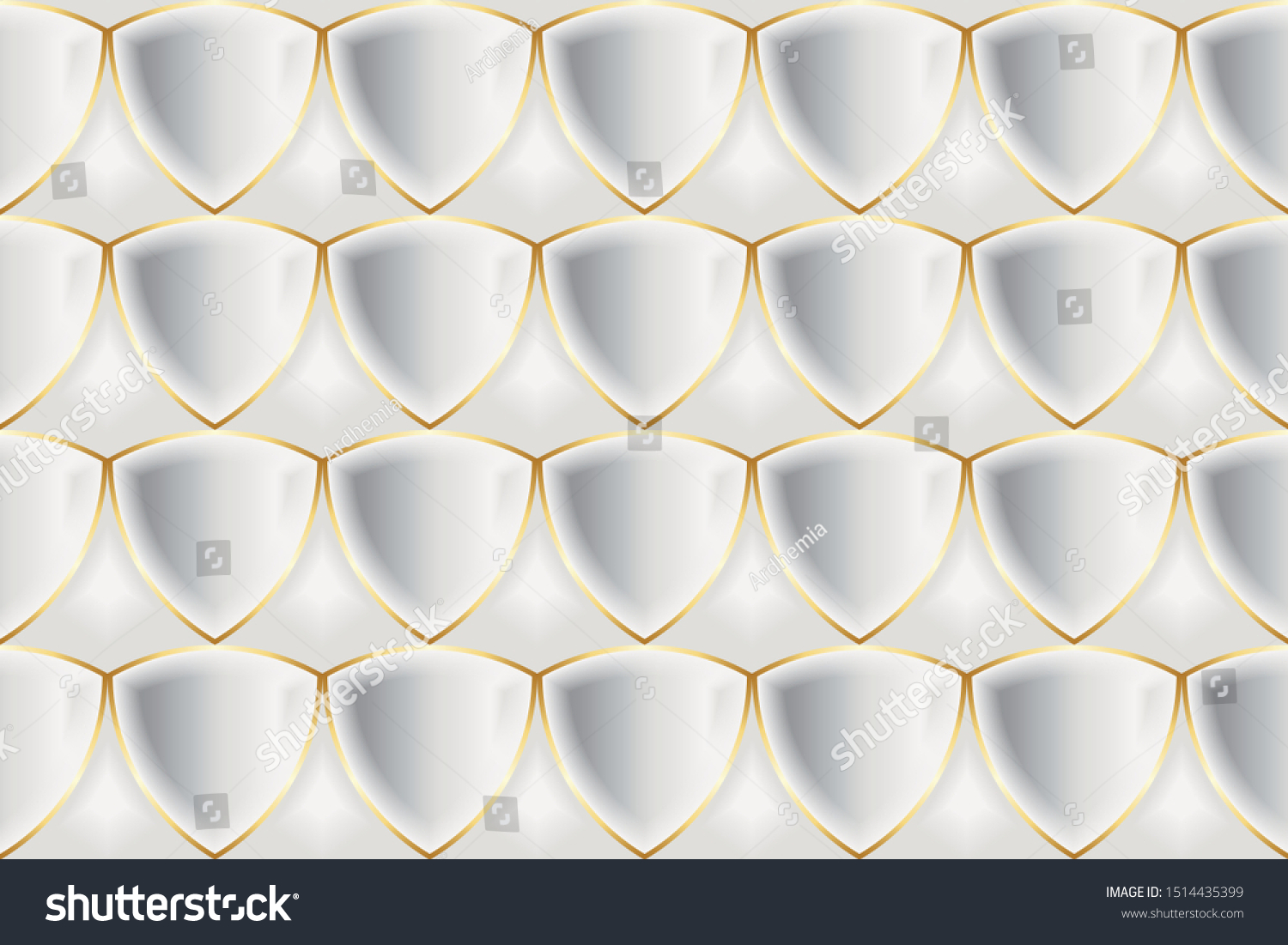 Vector Luxury Seamless Pattern 3d Effect Stock Vector (Royalty Free ...