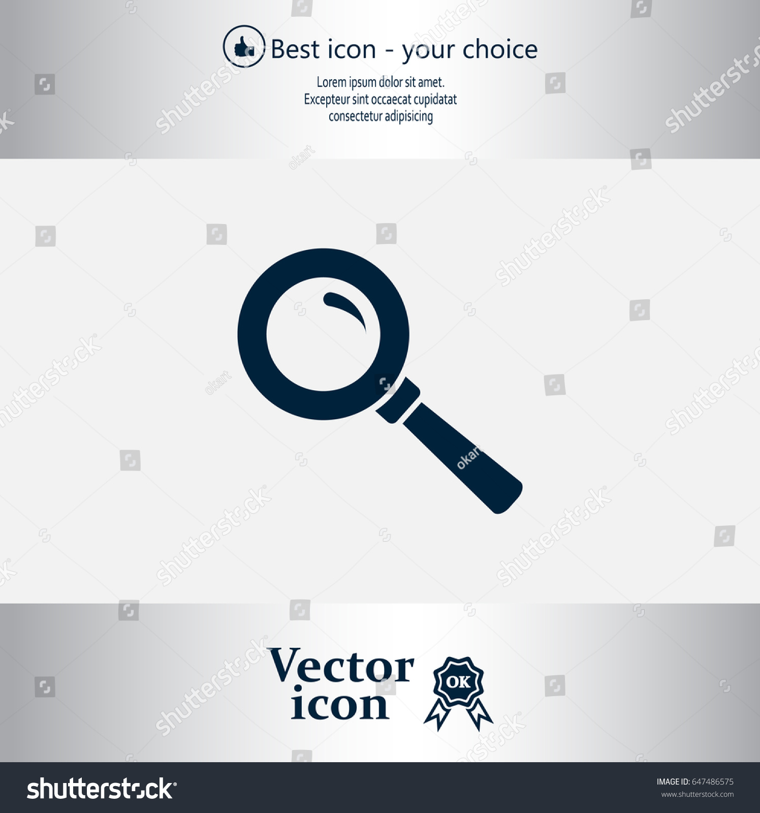 Vector Magnifying Glass Stock Vector (Royalty Free) 647486575 ...