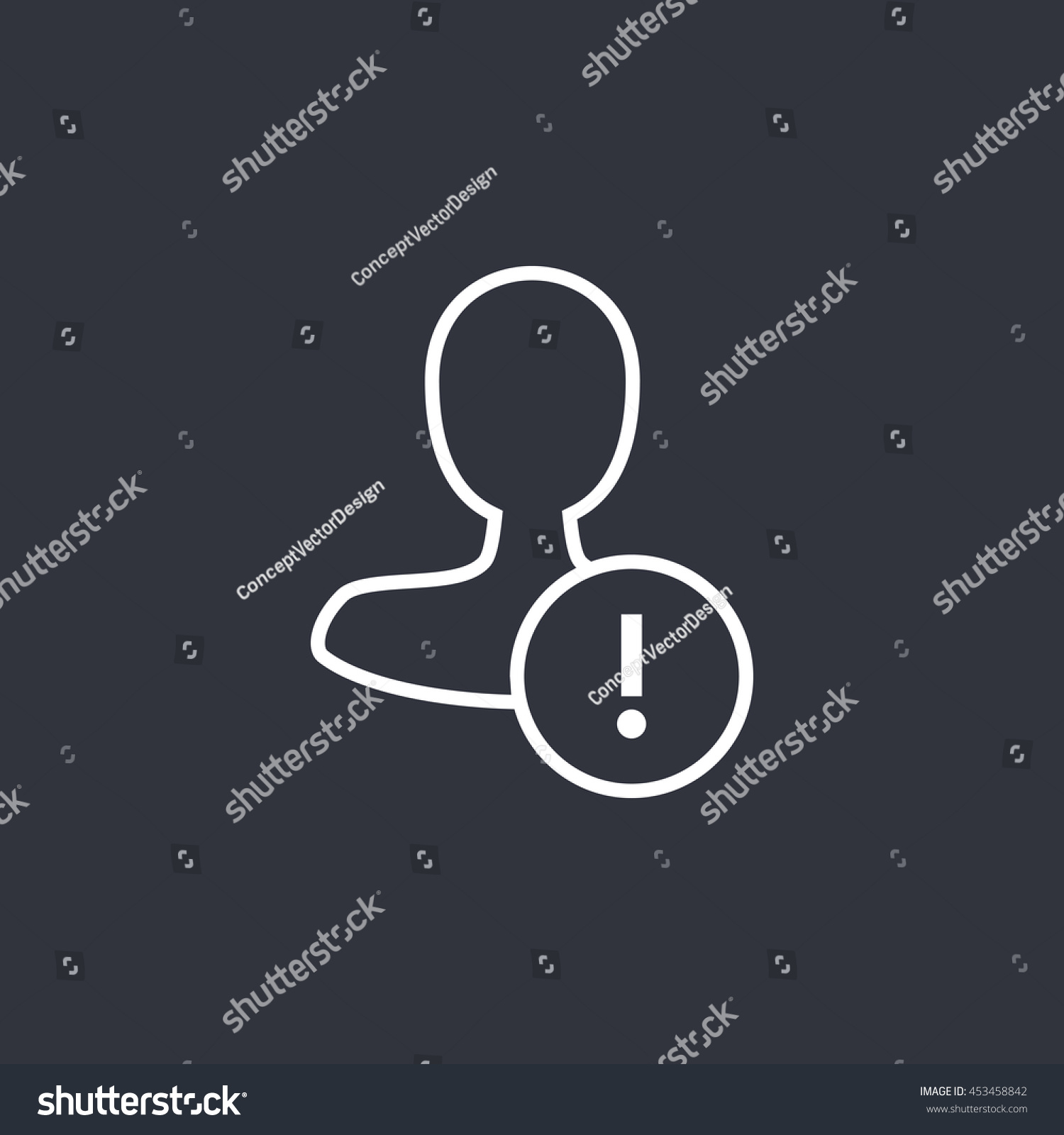 Vector Male User Icon Stock Vector (Royalty Free) 453458842