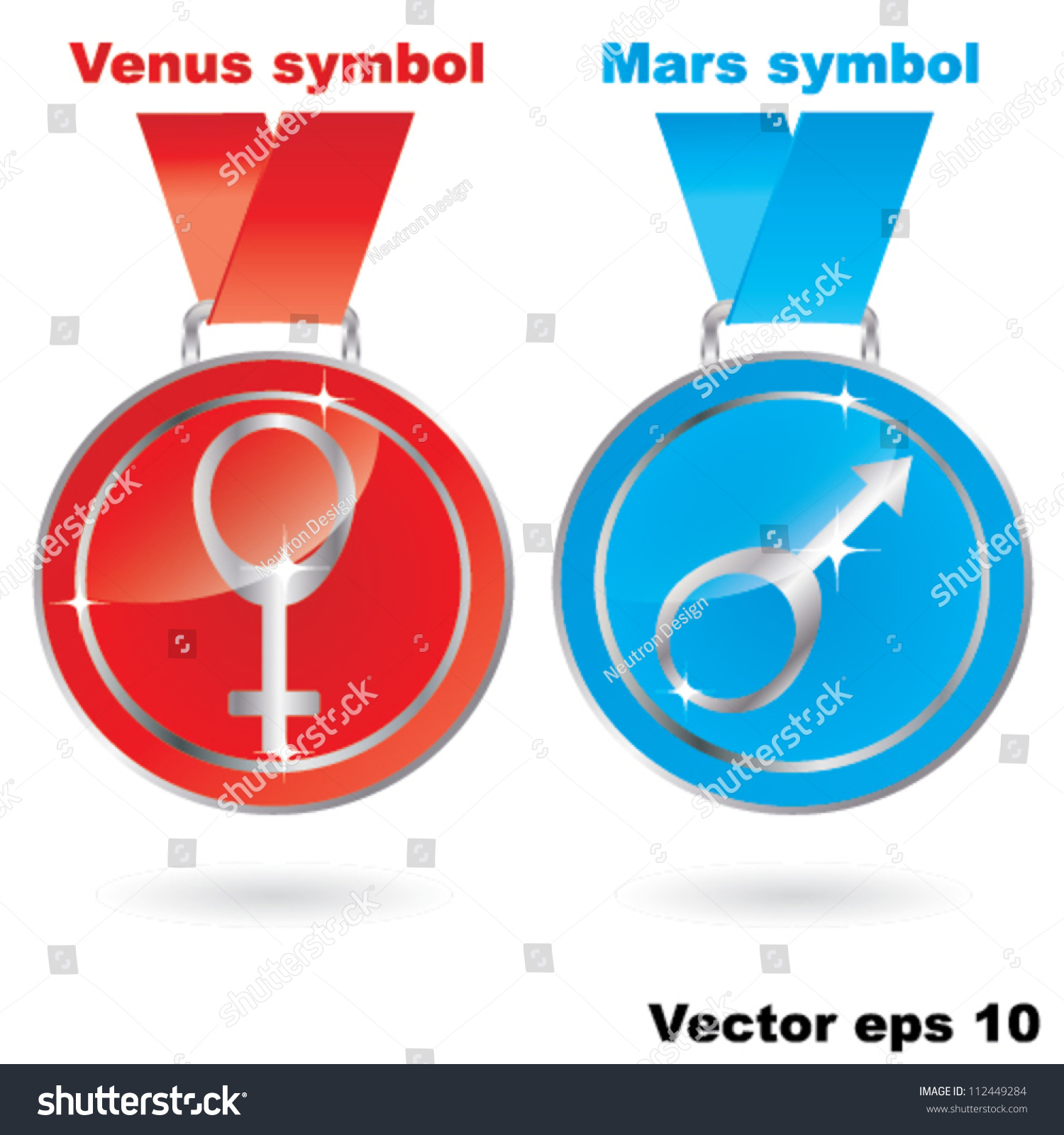 Vector Man Woman Mars Venus Symbols Stock Vector Royalty Free