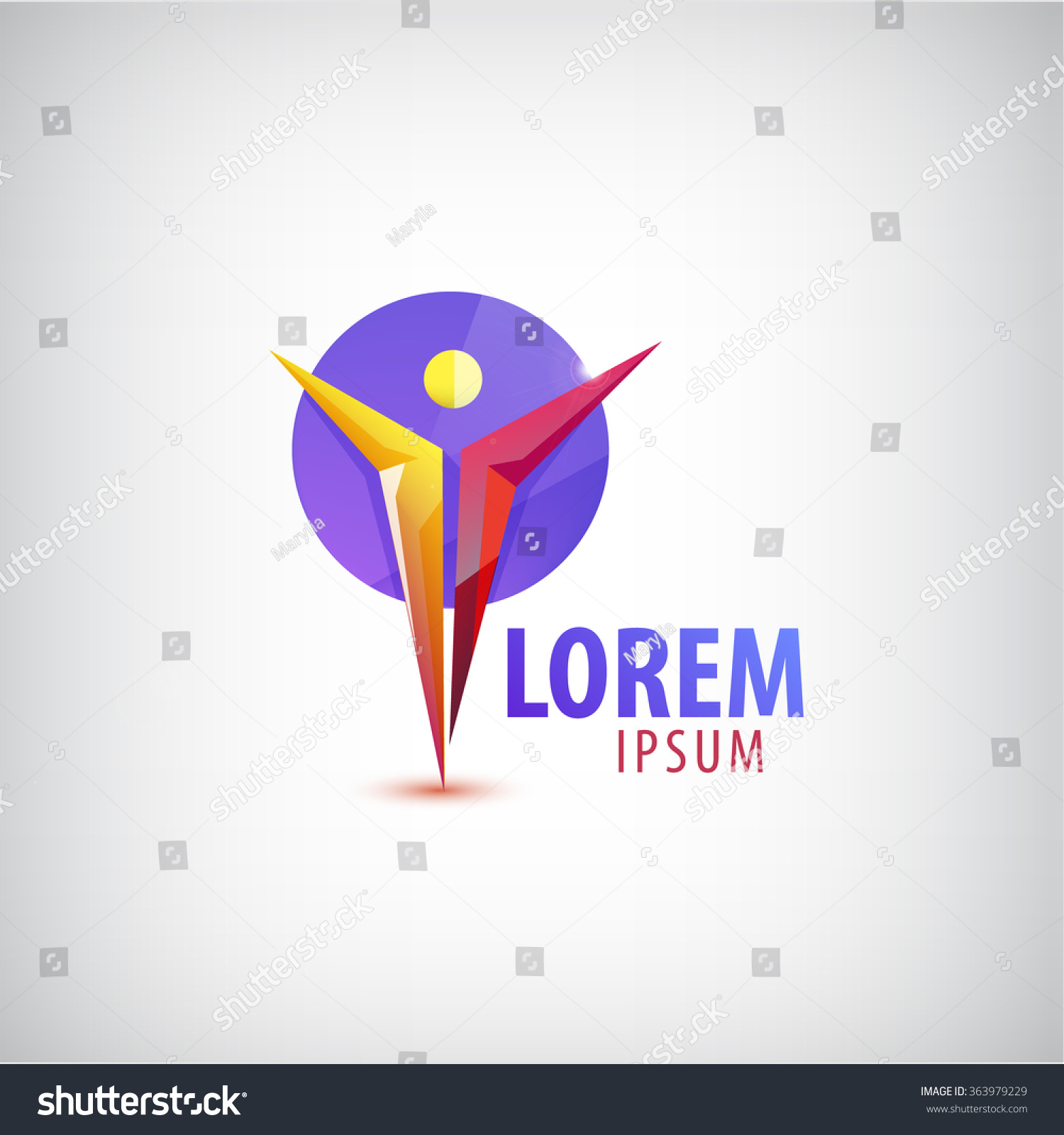 Vector Man Human Leader Logo Icon Stock Vector (Royalty Free) 363979229 ...