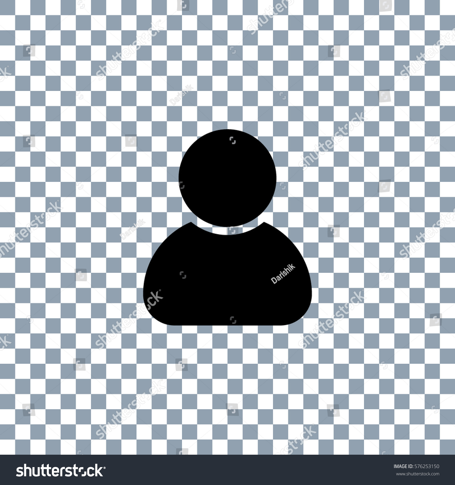 Vektor Stok Vector Man Profile Icon Transparent Background (Tanpa ...